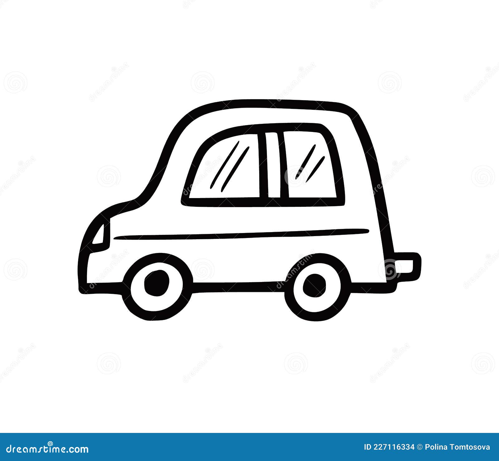 Doodle Car. Funny Sketch Scribble Style Stock Vector - Illustration of ...