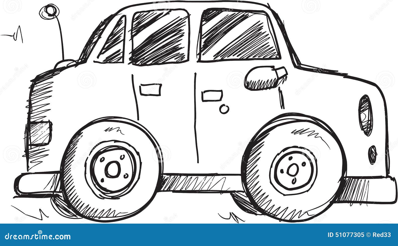 Doodle Car Vector stock vector. Illustration of drawing - 51077305