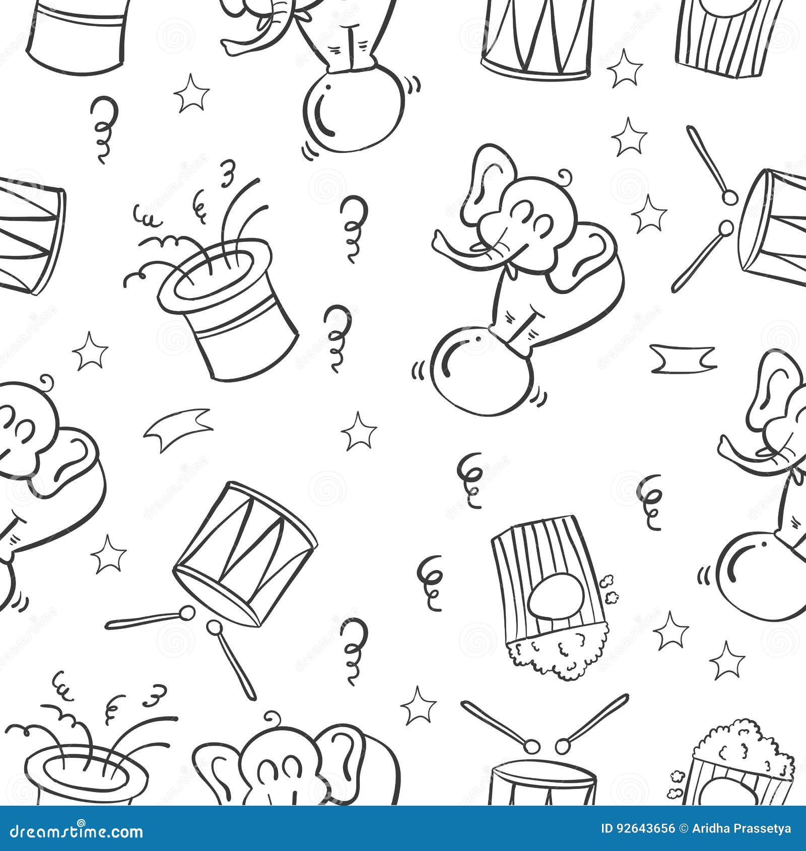 Doodle of Carnival Funfair Hand Draw Stock Vector - Illustration of ...