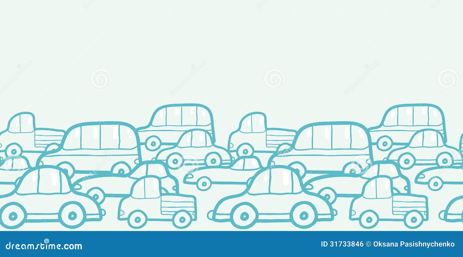 Doodle Cars Pattern. Seamless Texture Royalty-Free Cartoon ...