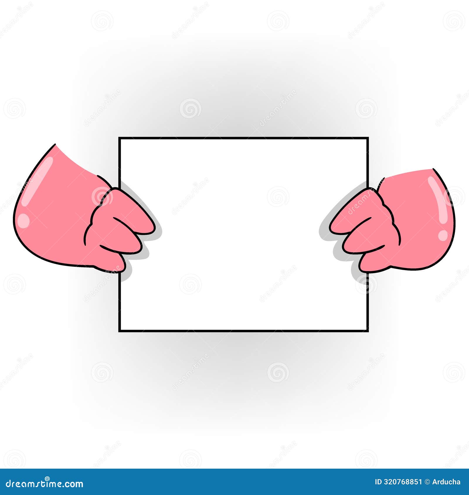 Doodle Cartoon Blank Template for Greeting Text Stock Illustration ...