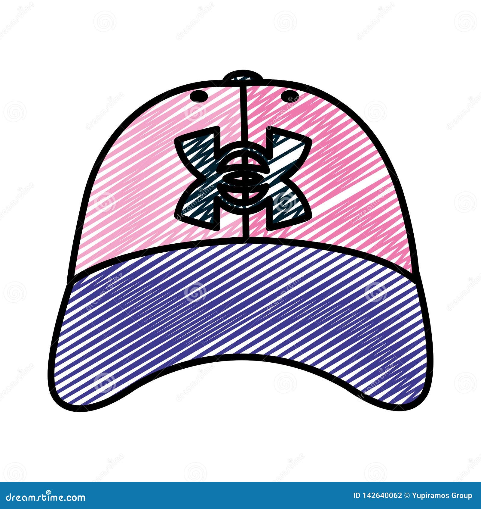 Doodle Casual Cap Male Style Accessory Stock Vector - Illustration of ...