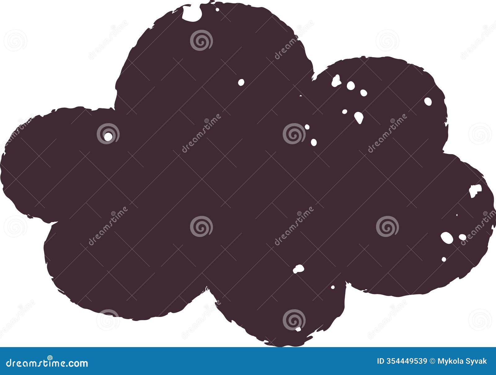 Doodle Chalk Cloud stock illustration. Illustration of design - 354449539