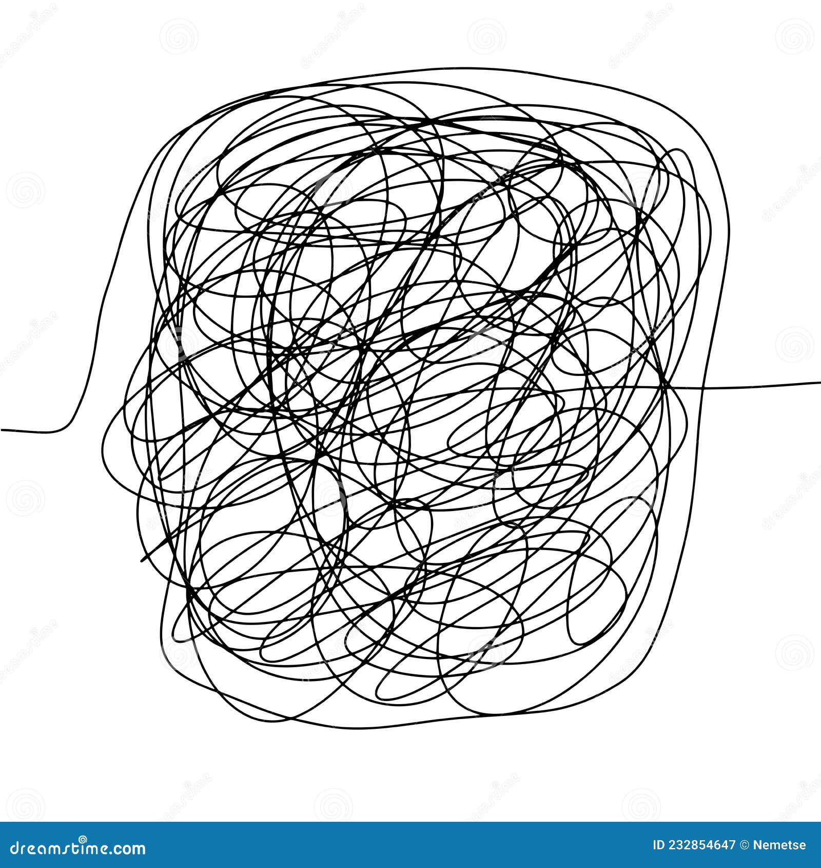 Doodle, chaos line art stock vector. Illustration of graphic - 232854647