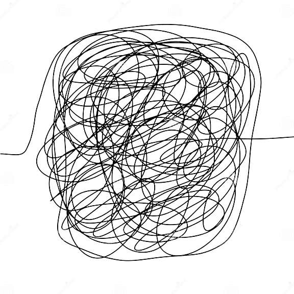 Doodle, chaos line art stock vector. Illustration of graphic - 232854647