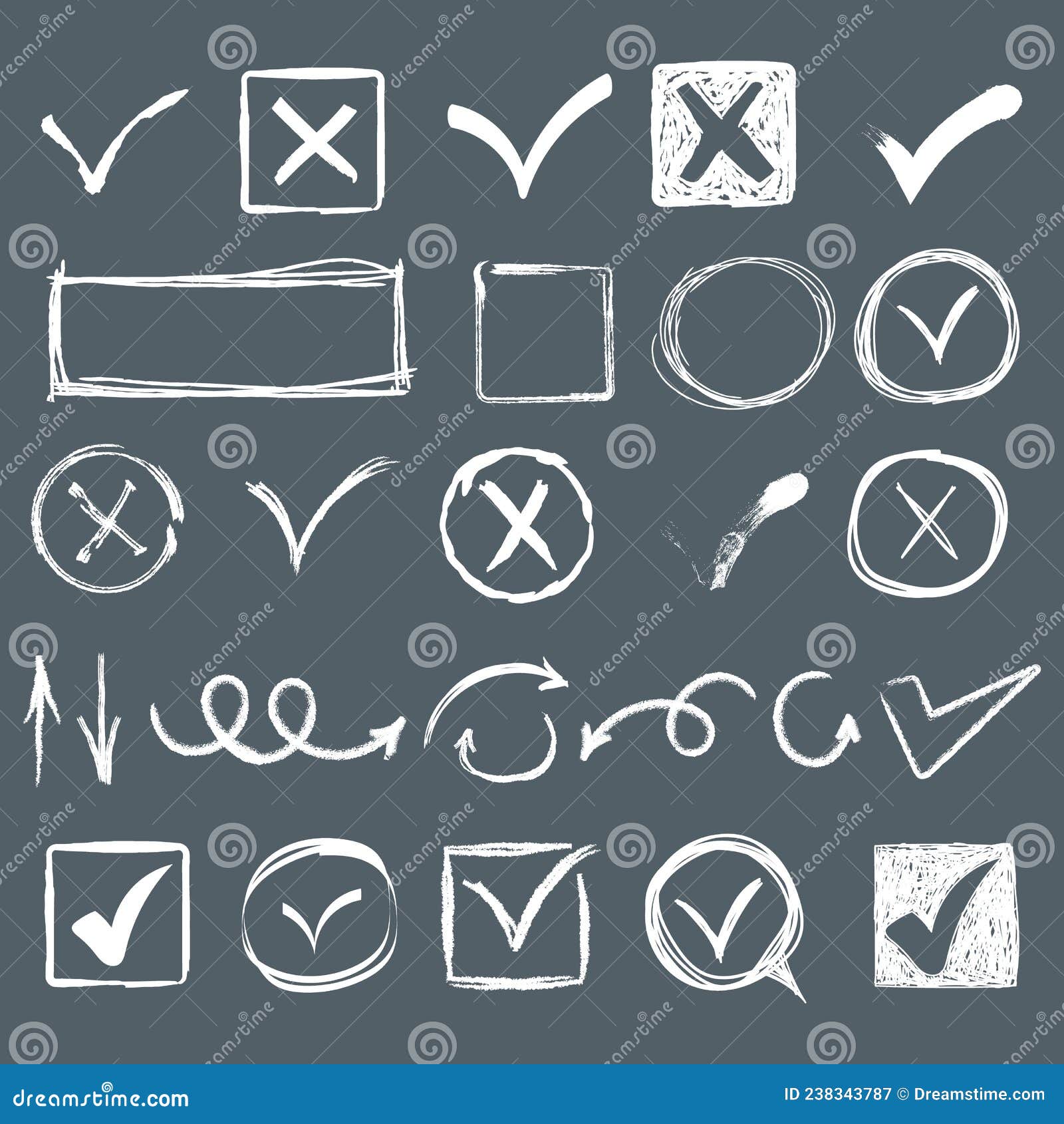 Doodle Check Mark, Checkmarks, Crosses Hand Drawn. Cartoon Vector ... Doodle Check Mark, Checkmarks, Crosses Hand Drawn. Cartoon Vector ...