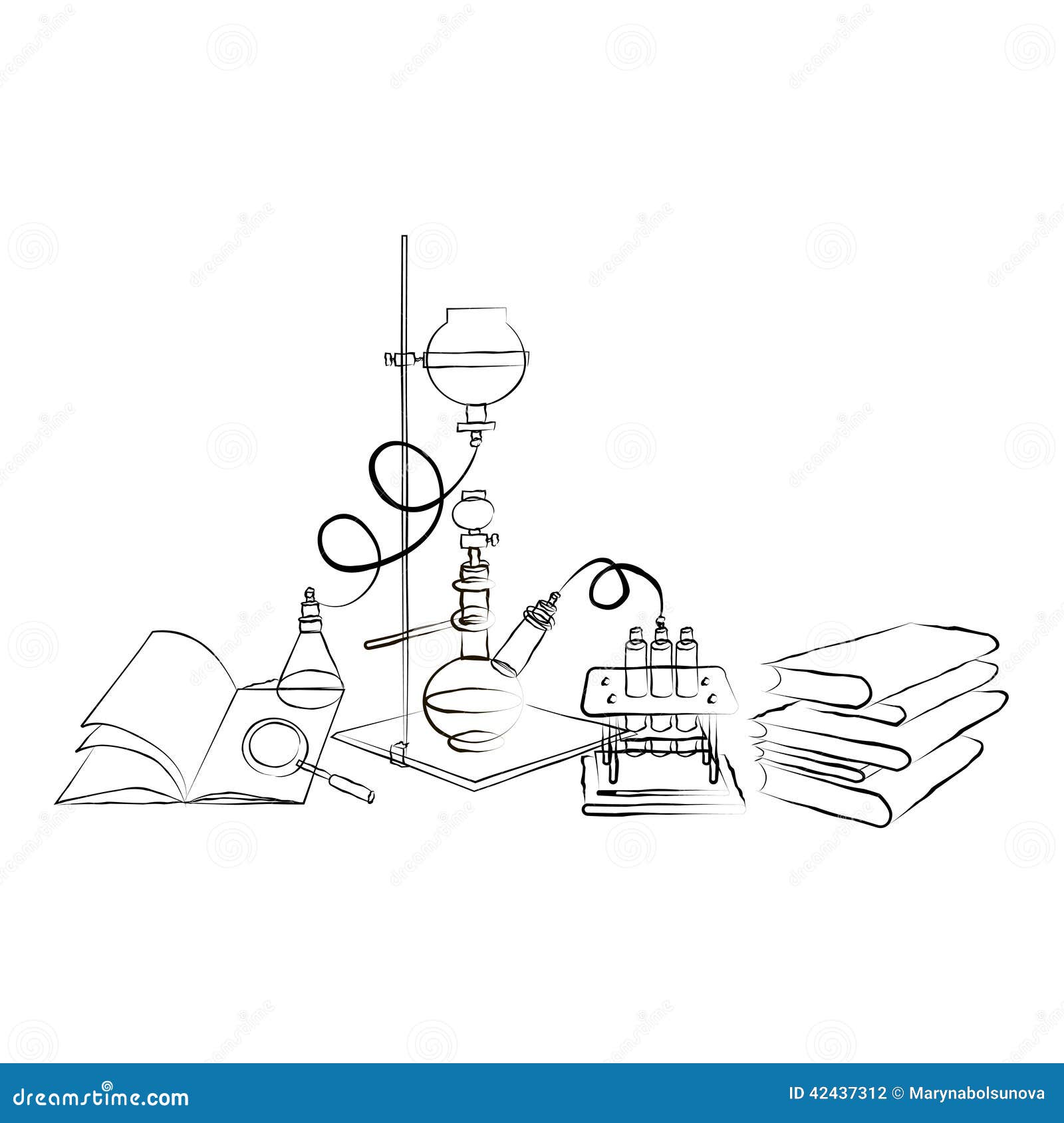 Doodle Chemical Laboratory stock vector. Illustration of education ...