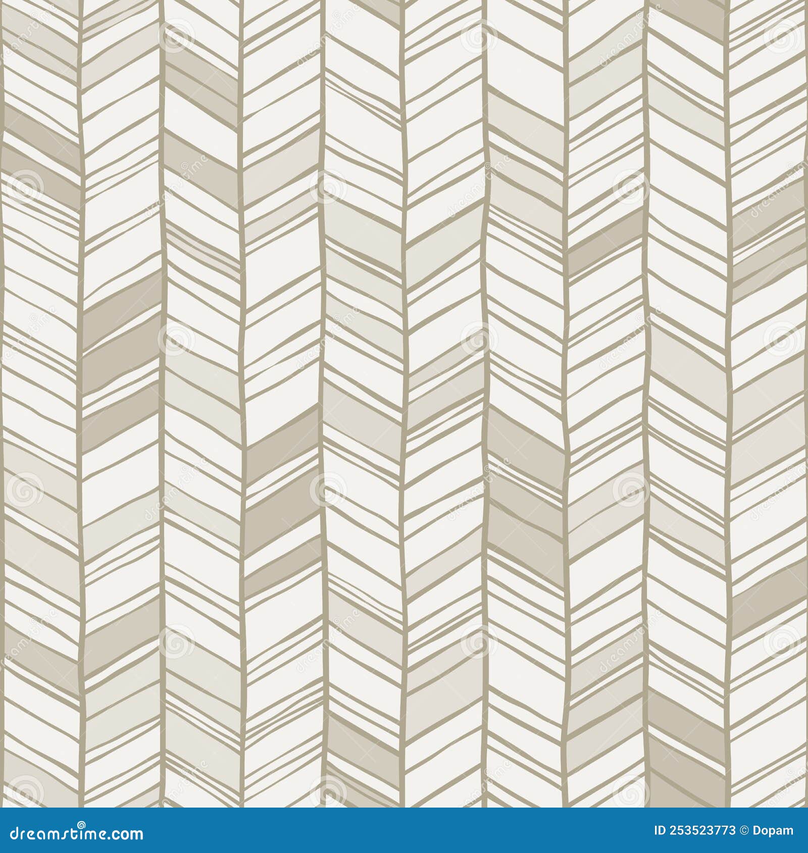 Doodle Chevron Seamless Pattern. Vector Hand Drawn Striped Background ...