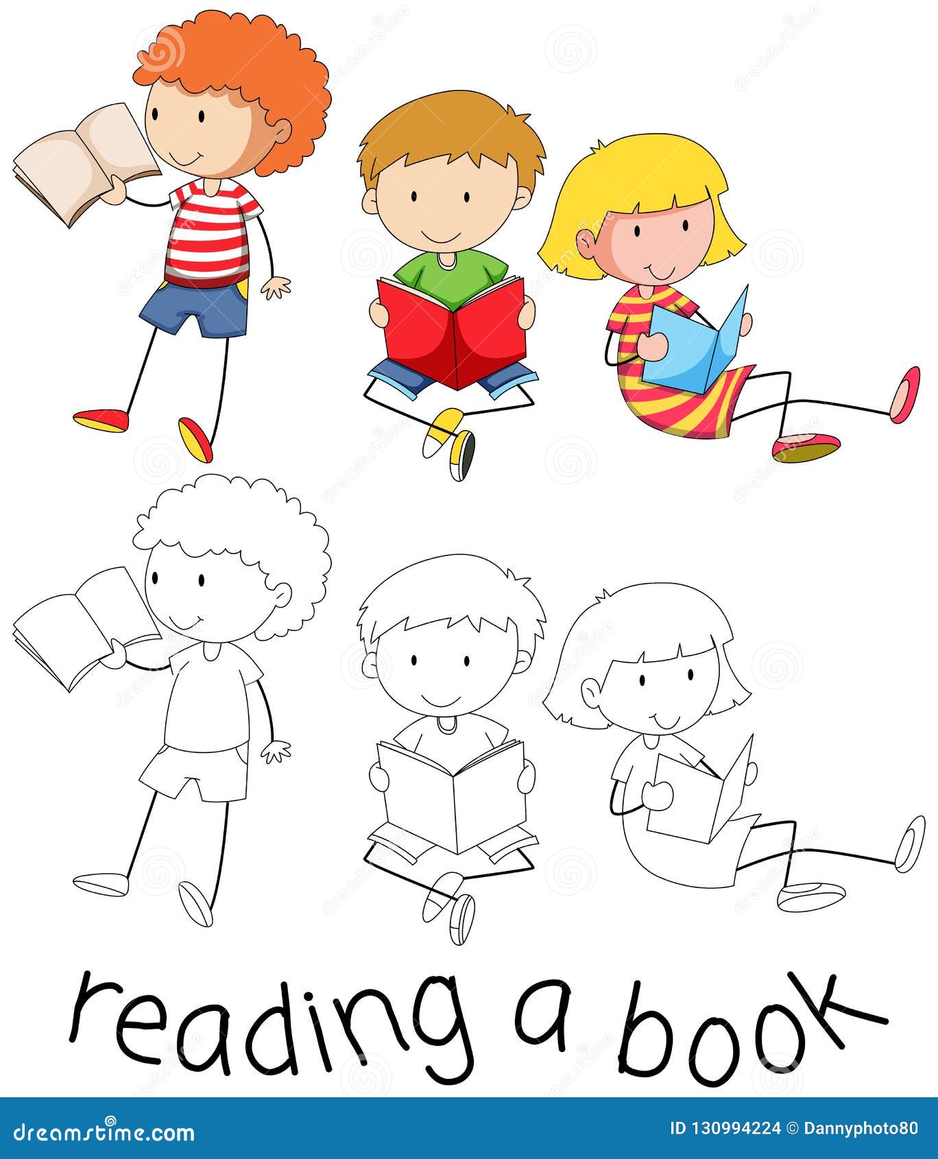 Doodle Children Drawing. Hand Drawn Set Of Drawings In Child Sty ...