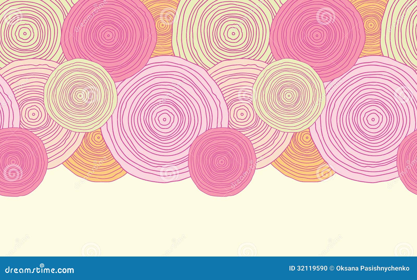 Doodle Circle Texture Seamless Pattern Background Vector Illustration ...