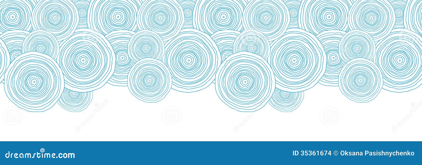 Doodle Circle Water Texture Vertical Border Cartoon Vector ...