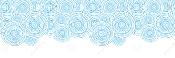 Doodle Circle Water Texture Horizontal Border Stock Vector ...
