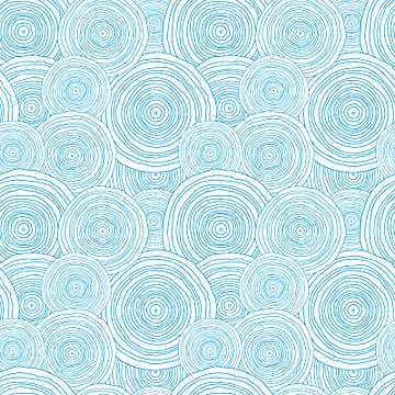 Doodle Circle Water Texture Seamless Pattern Stock Vector ...