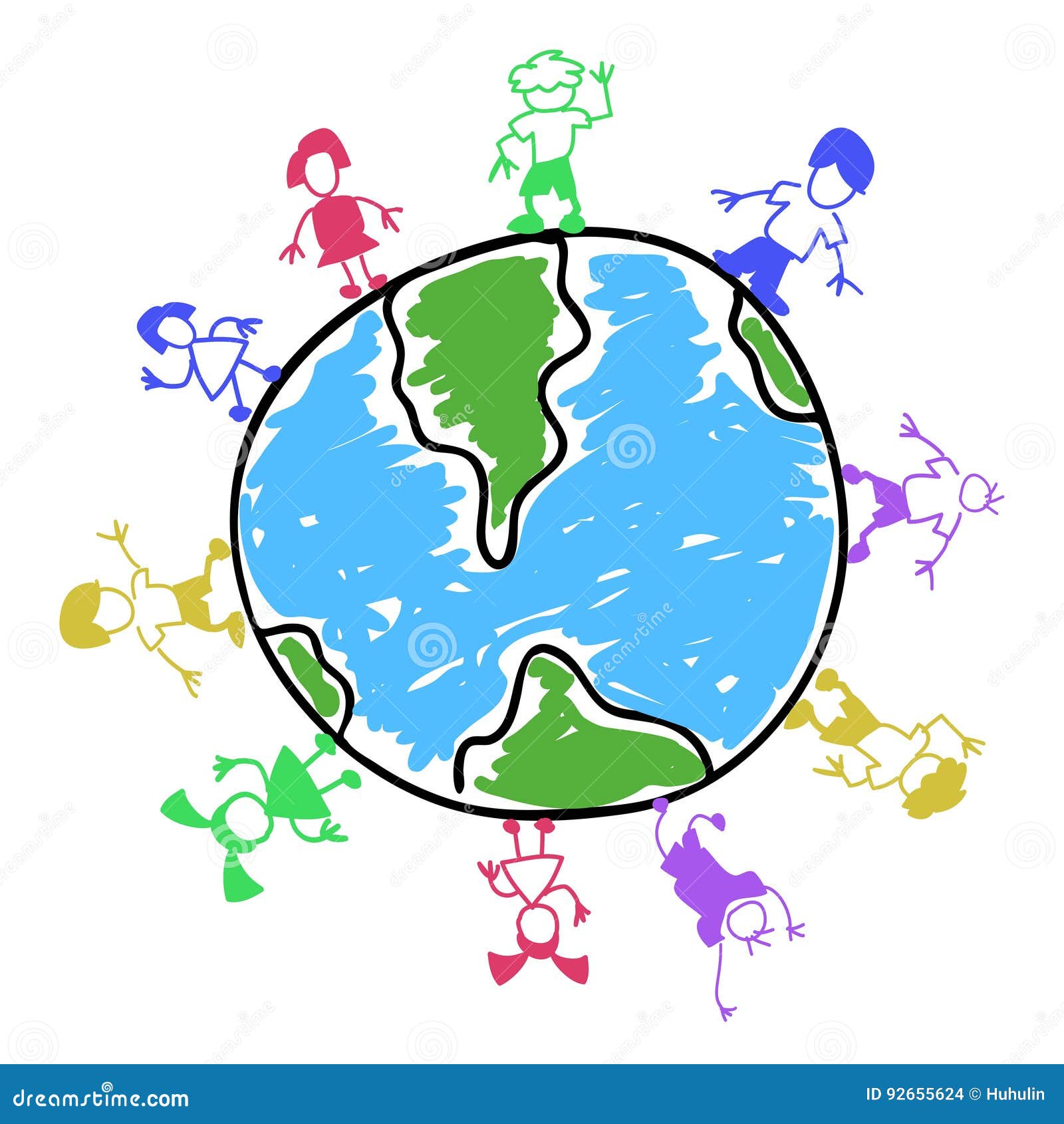 Stick People Kids Around Stock Illustrations – 22 Stick People Kids ...