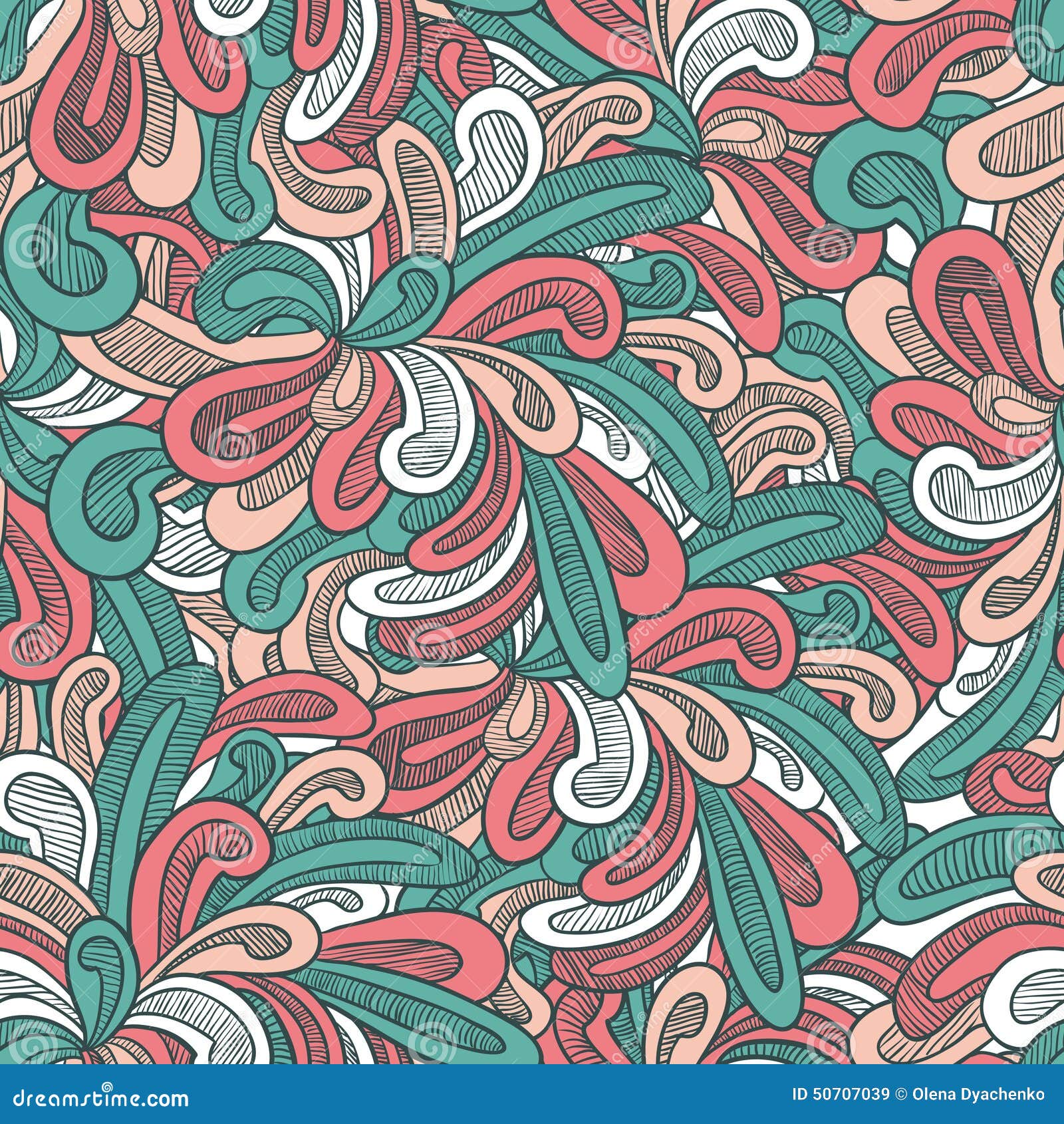 Doodle color seamless stock vector. Illustration of funky - 50707039