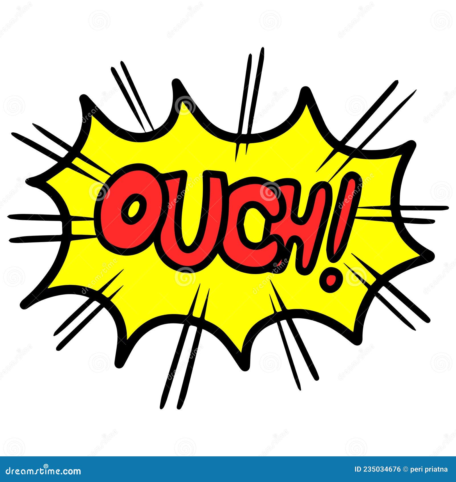 Cartoon Ouch Sound Vector Illustration | CartoonDealer.com #84966046