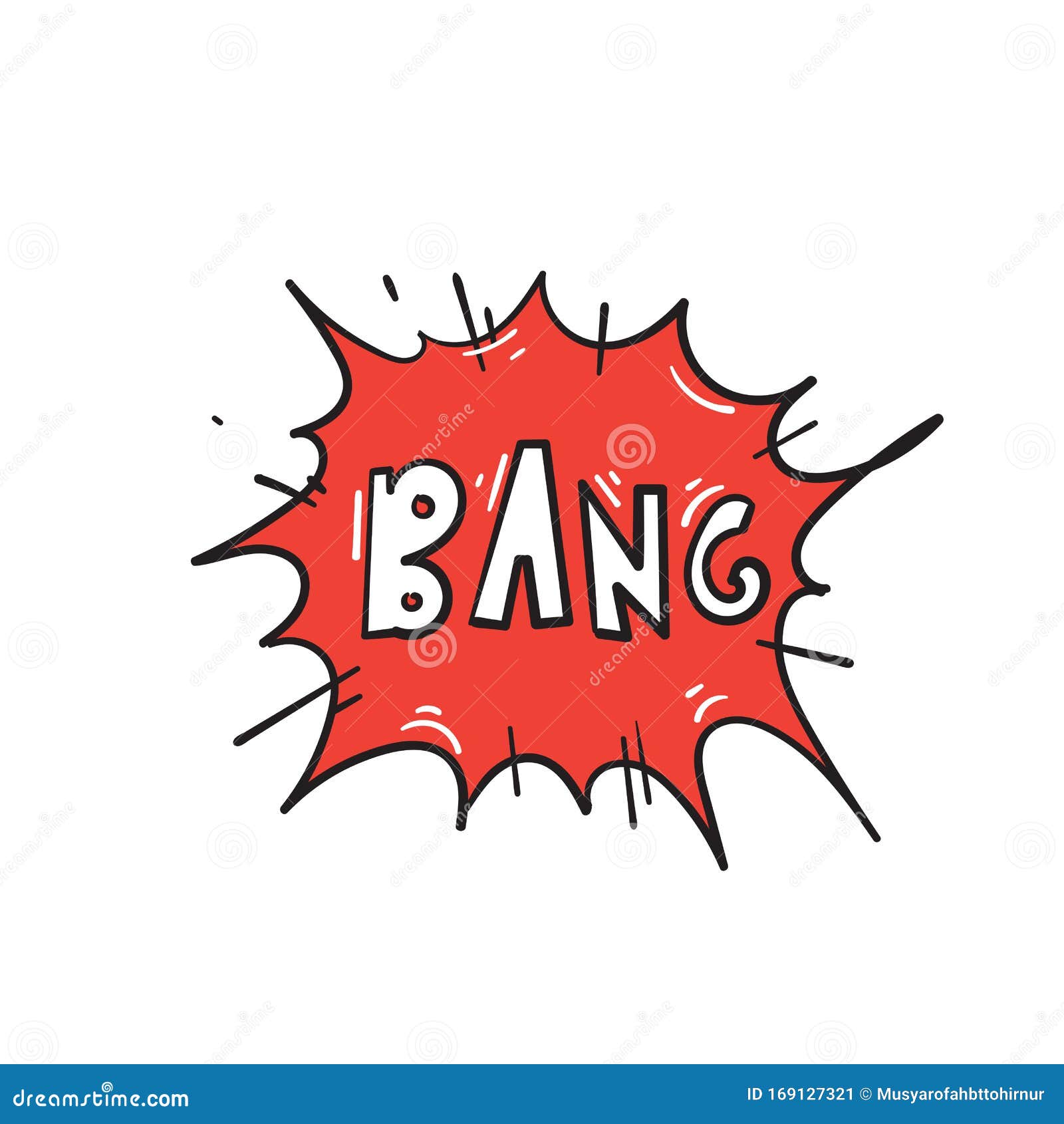 Doodle Comic Explosion Cartoon Illustrations Isolated For Speech ...