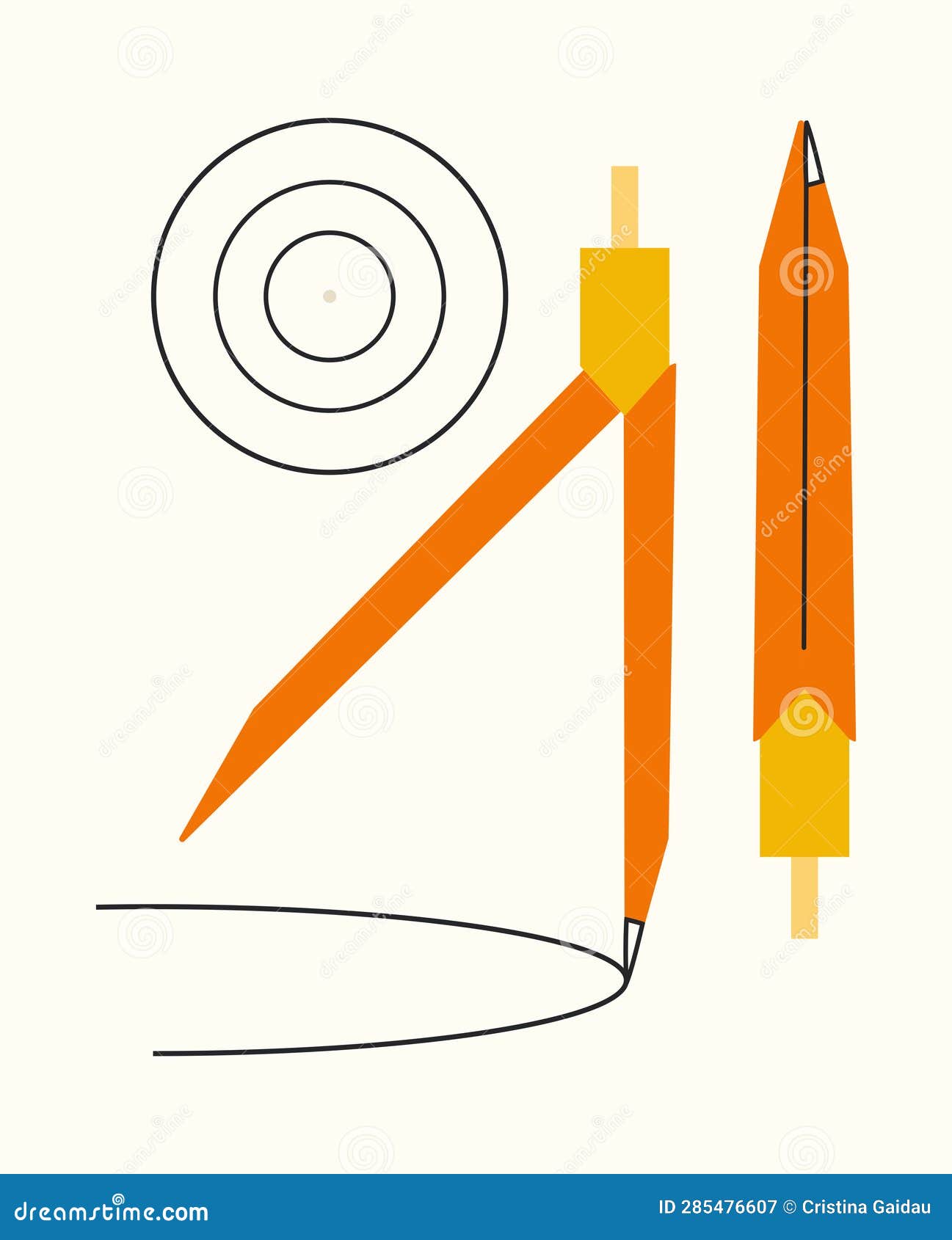 Compasses For Drawing .School Compass For Drawing Circles .School And ...