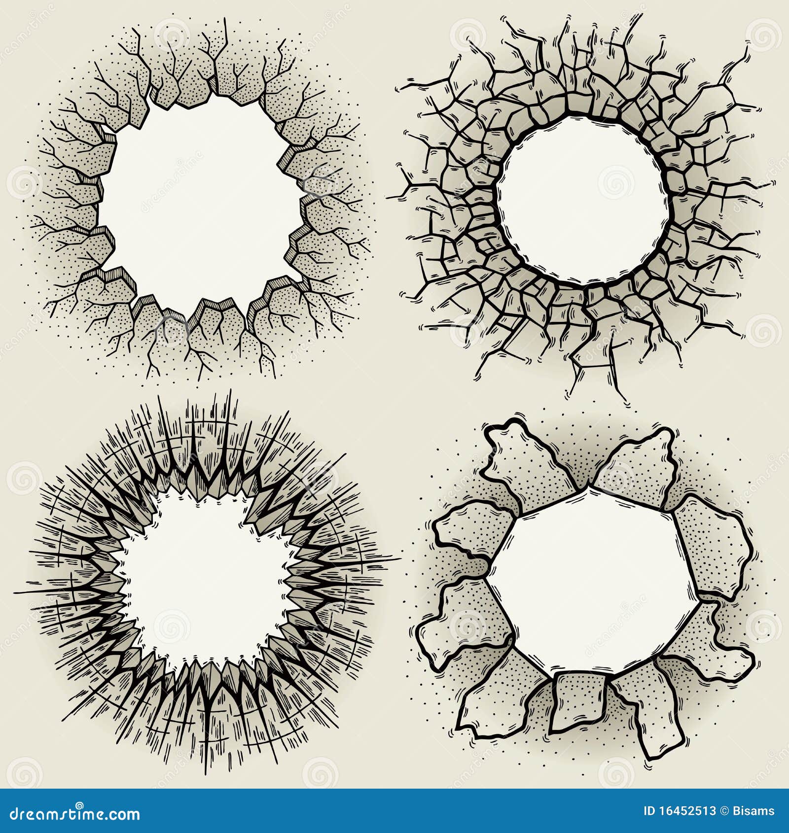 Doodle crack holes stock vector. Illustration of black - 16452513
