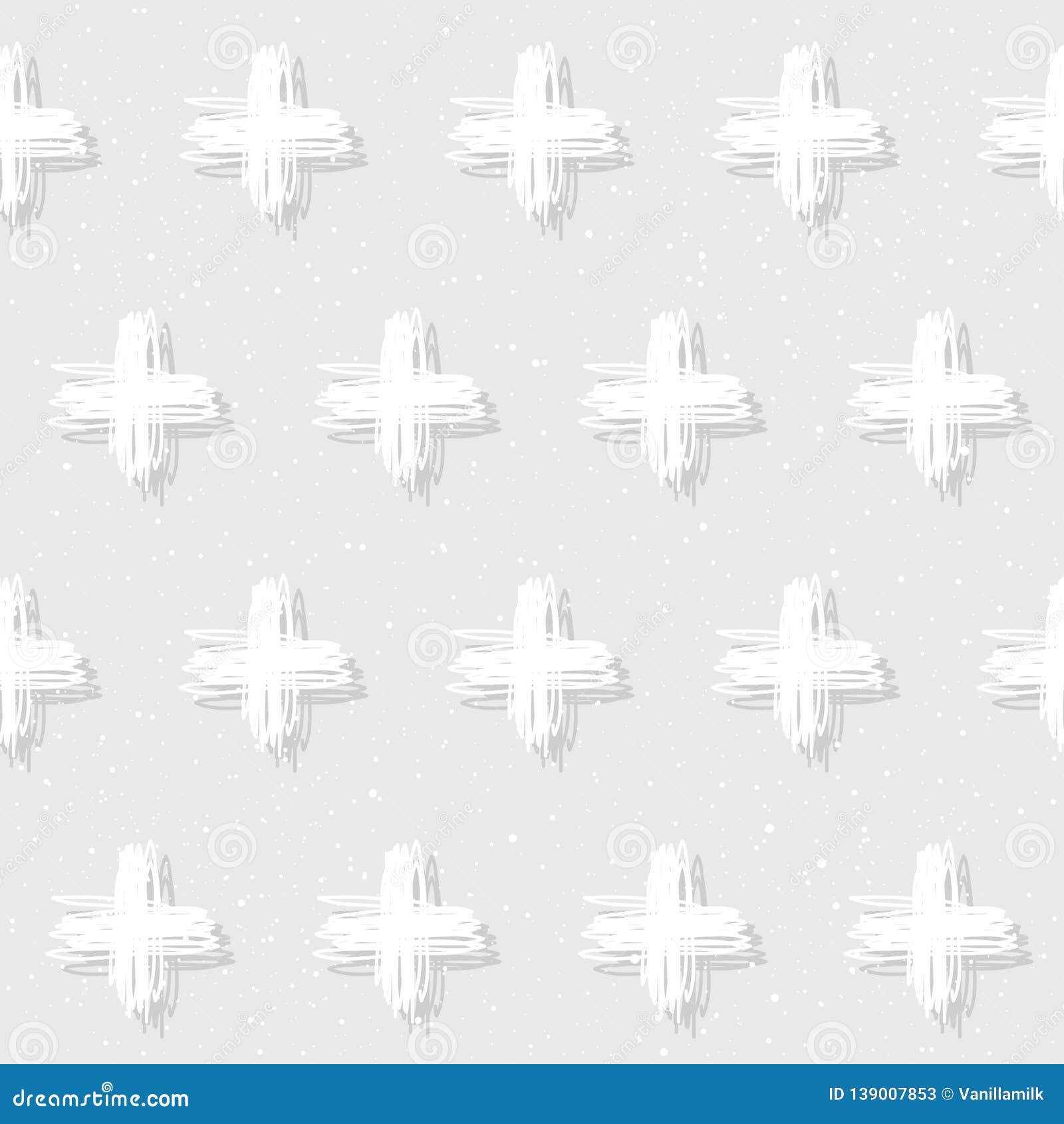 Doodle Cross Seamless Pattern Background Stock Illustration ...