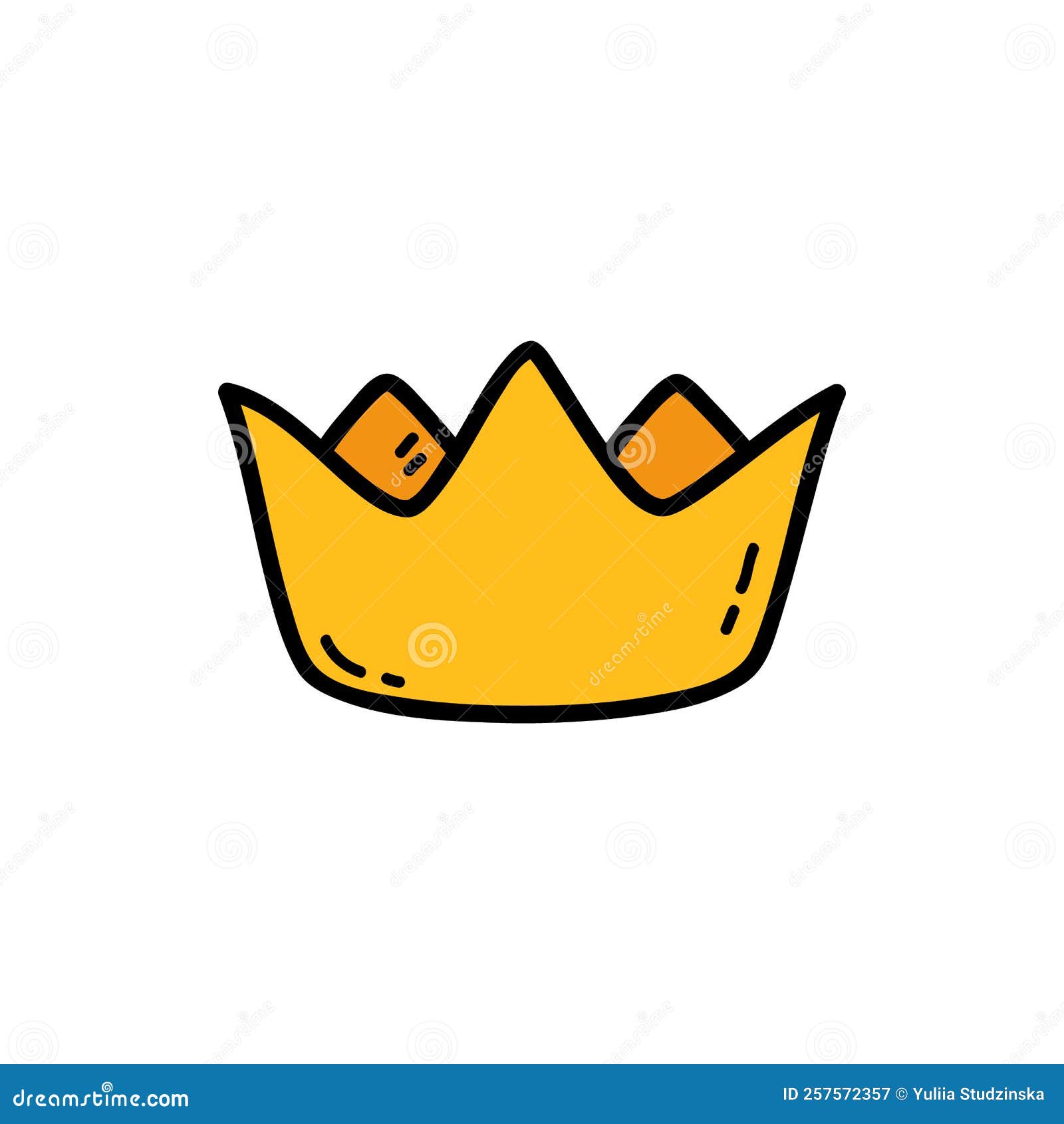 Doodle crown stock vector. Illustration of hand, kids - 257572357