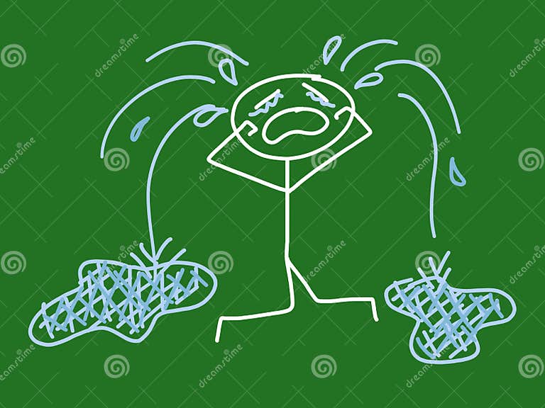 Doodle crying stock illustration. Illustration of suffering - 35539496