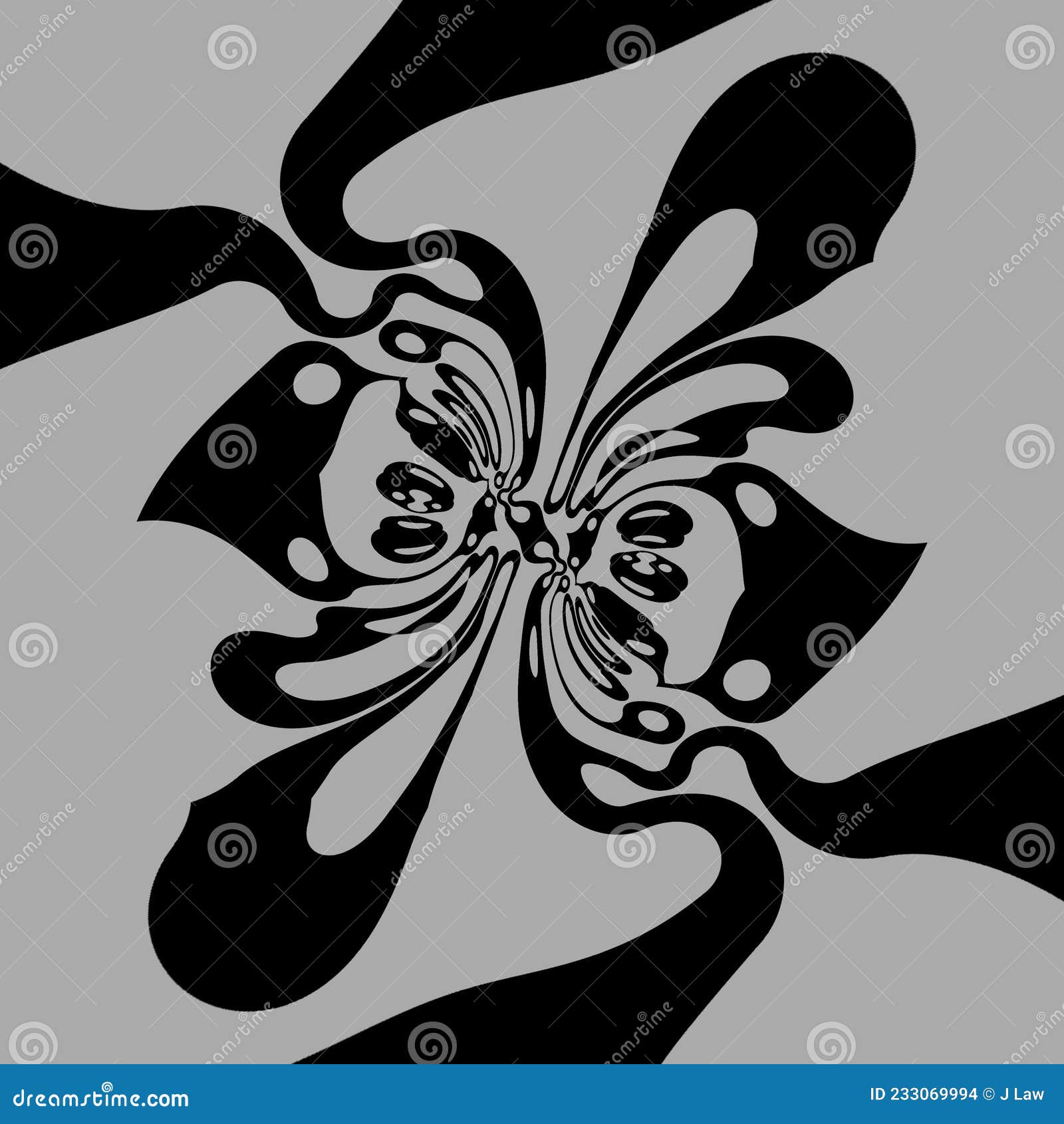 Doodle in Cyclone Symmetric Style Stock Illustration - Illustration of ...