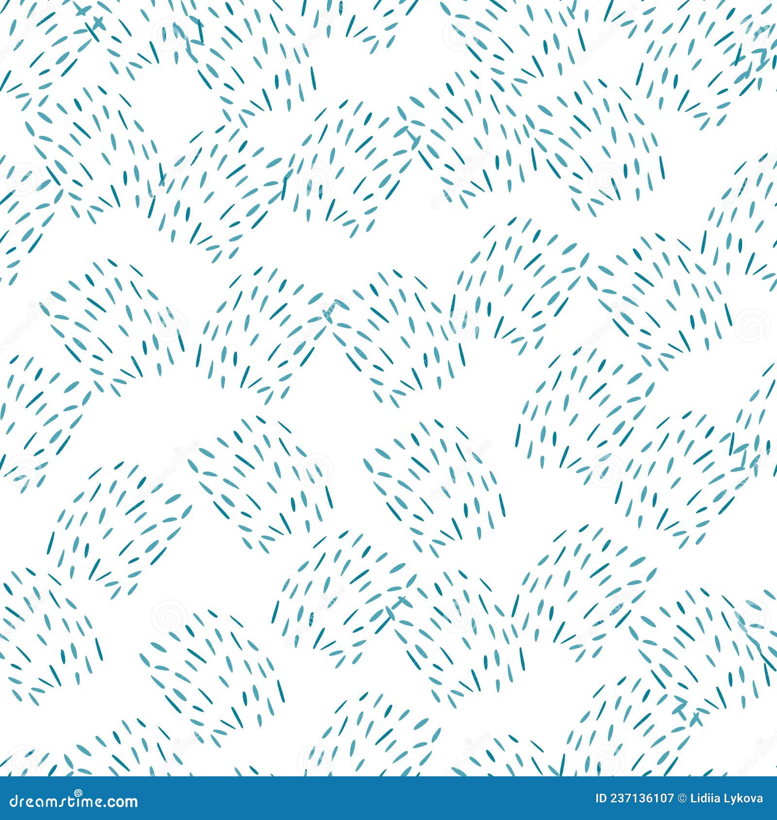 Doodle Dashes Seamless Pattern with Hand Drawn. Modern Abstract ...