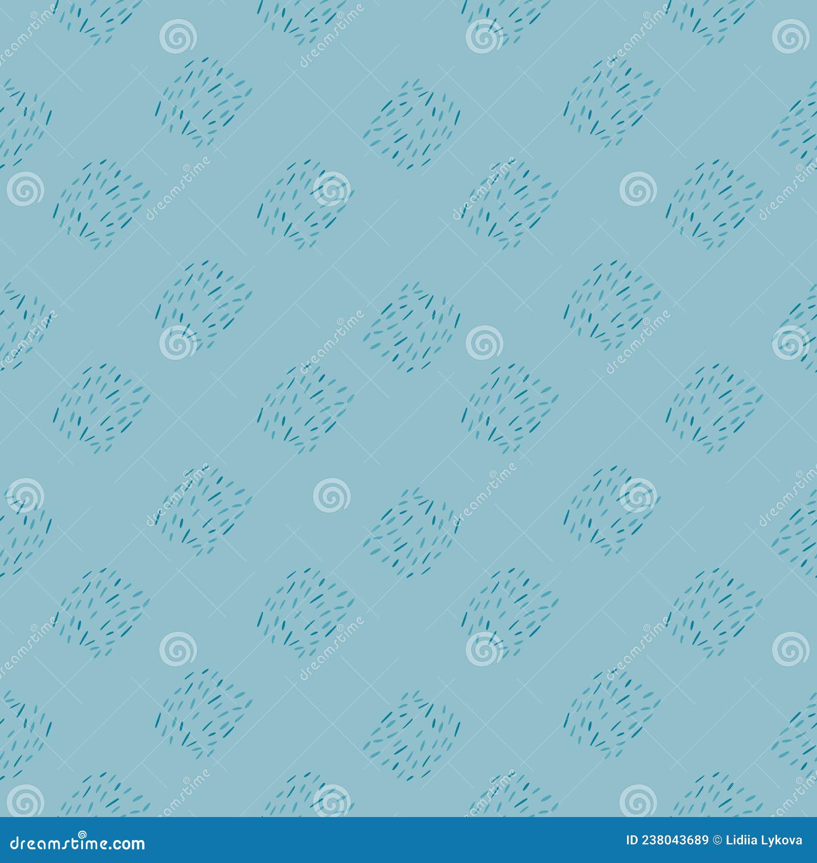 Doodle Dashes Seamless Pattern with Hand Drawn. Modern Abstract ...