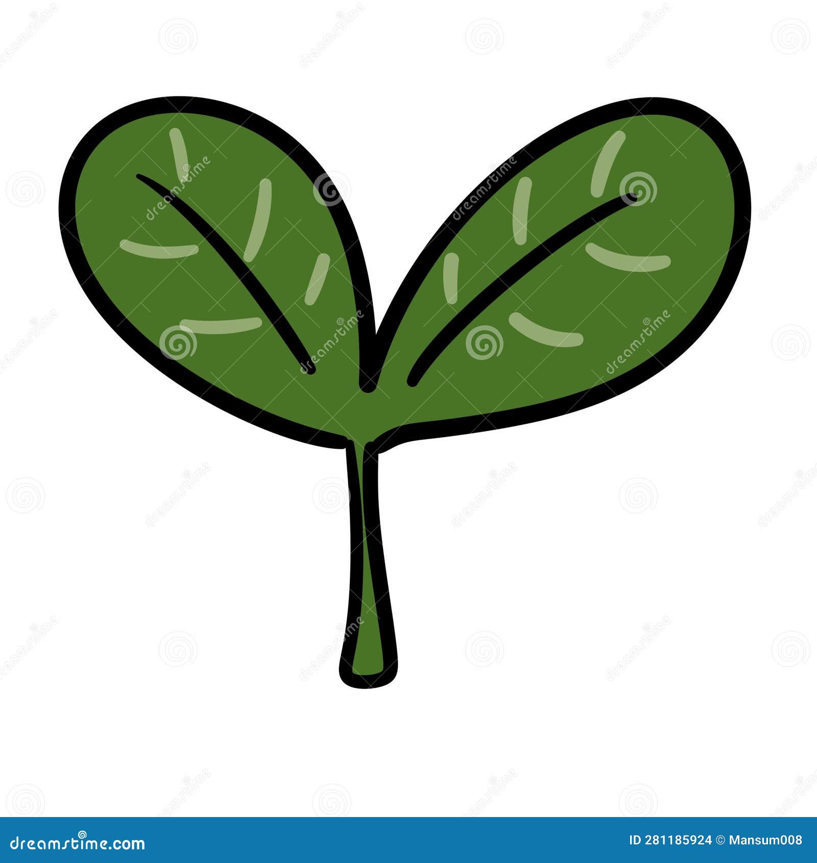 Doodle De Dibujos Animados De Una Planta Stock de ilustración ...