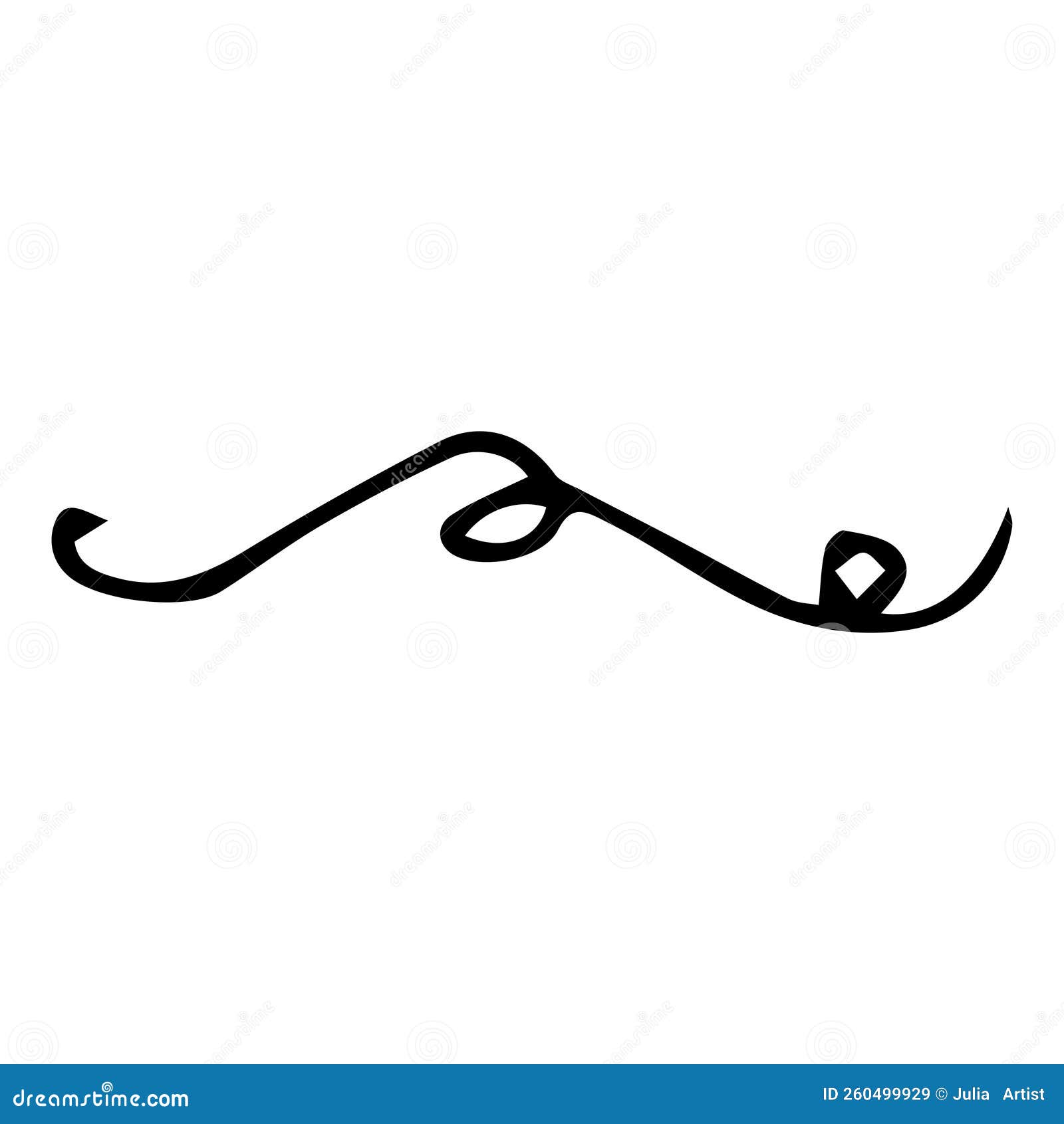 Doodle decorative curl. stock vector. Illustration of monochrome ...