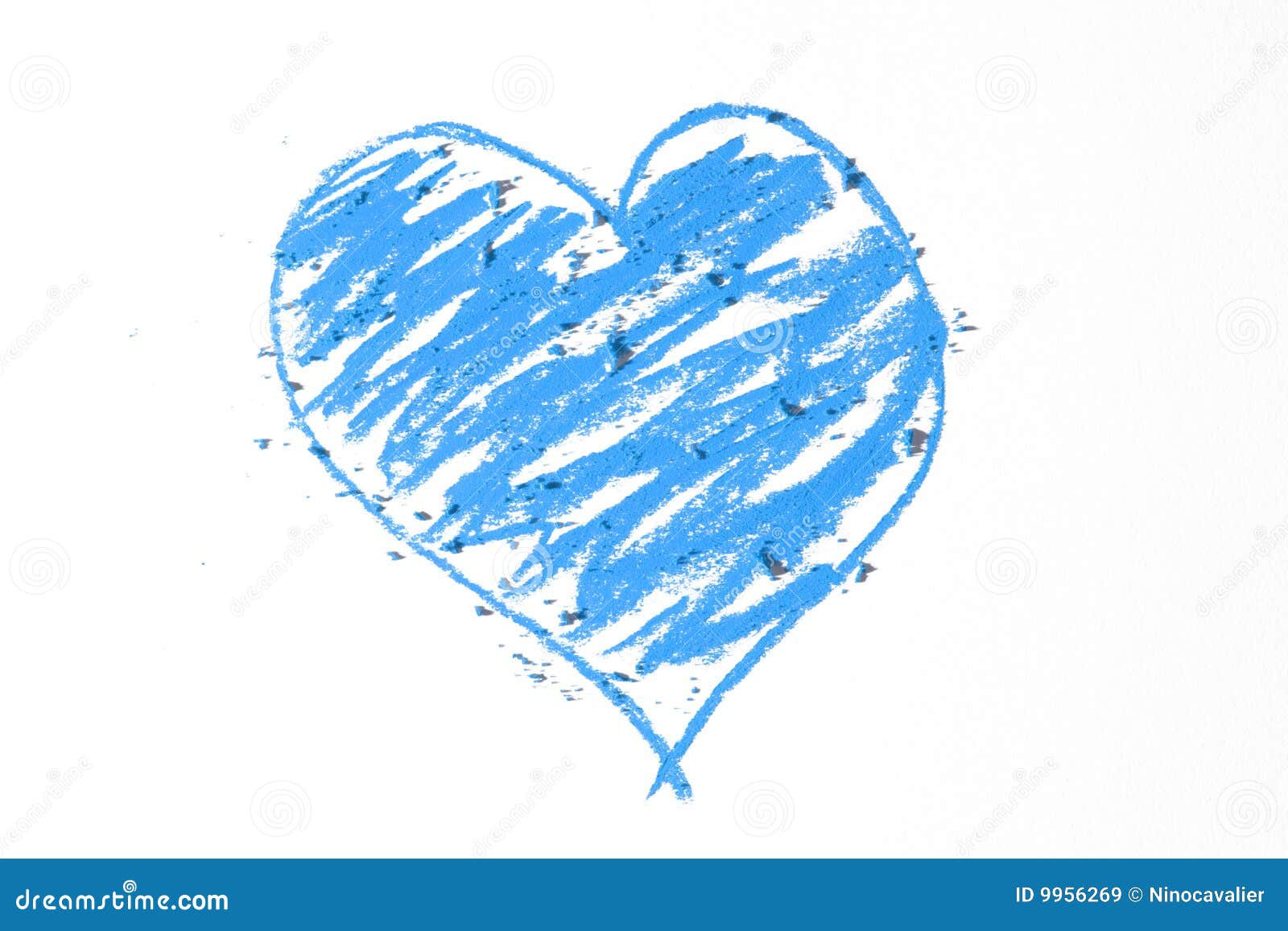 Doodle del corazón azul imagen de archivo. Imagen de fondo - 9956269