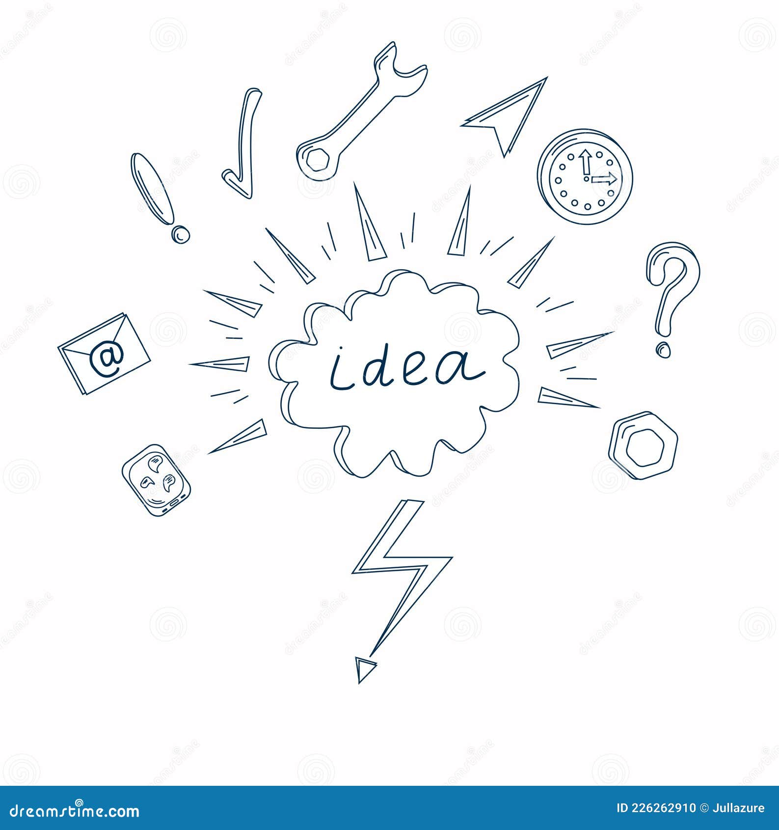 Doodle Design Concept of Idea, Finding a Solution To the Problem or ...