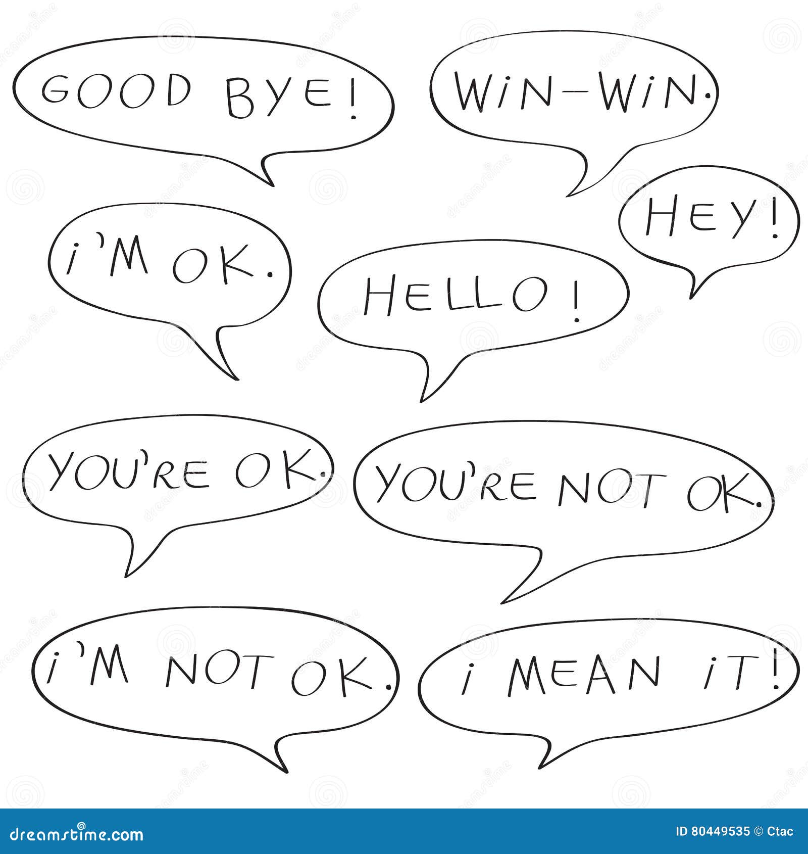 Doodle dialogue stock illustration. Illustration of hand - 80449535
