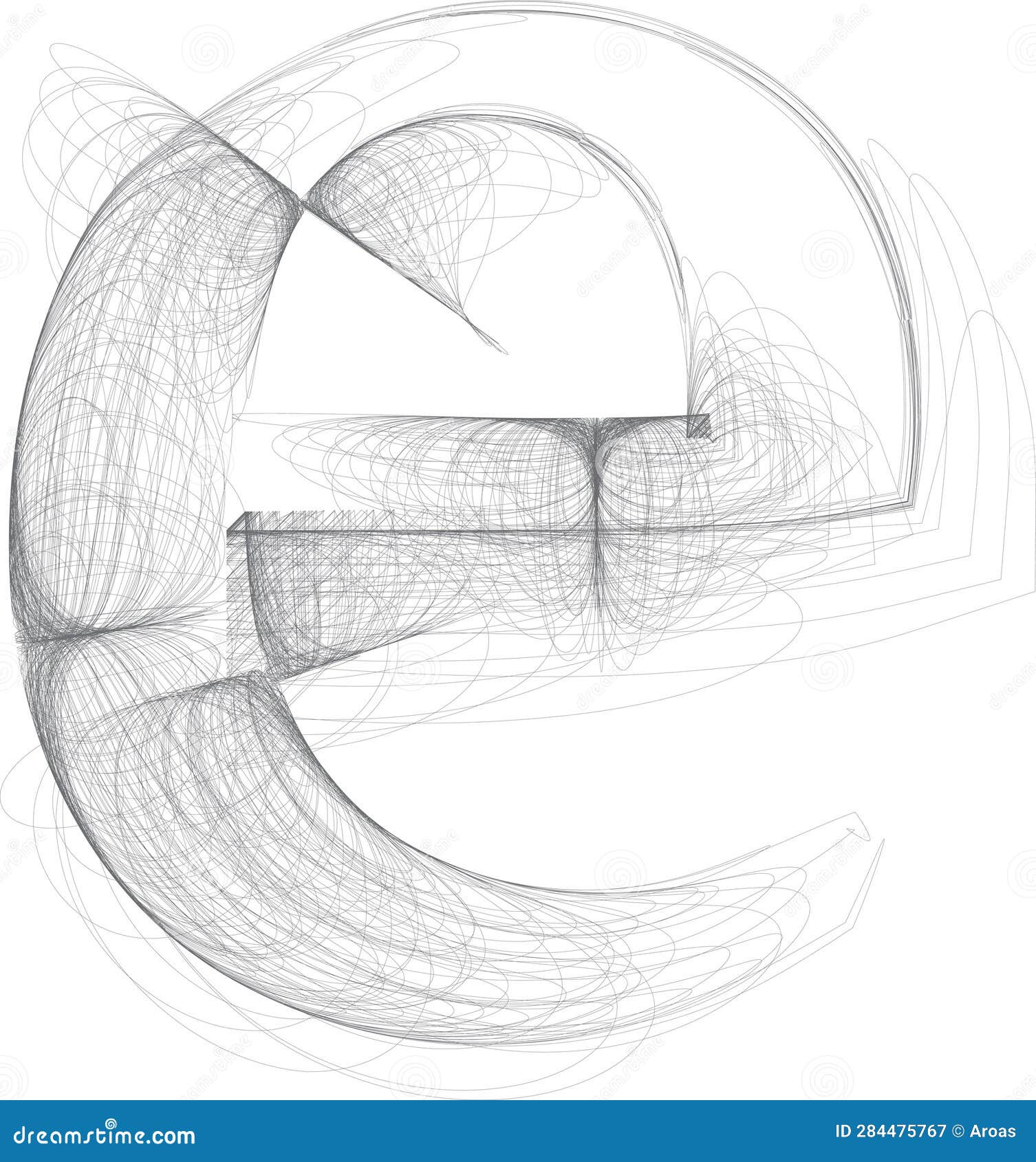 Doodle Digital Drawn Sketch Letter E Stock Vector - Illustration of ...