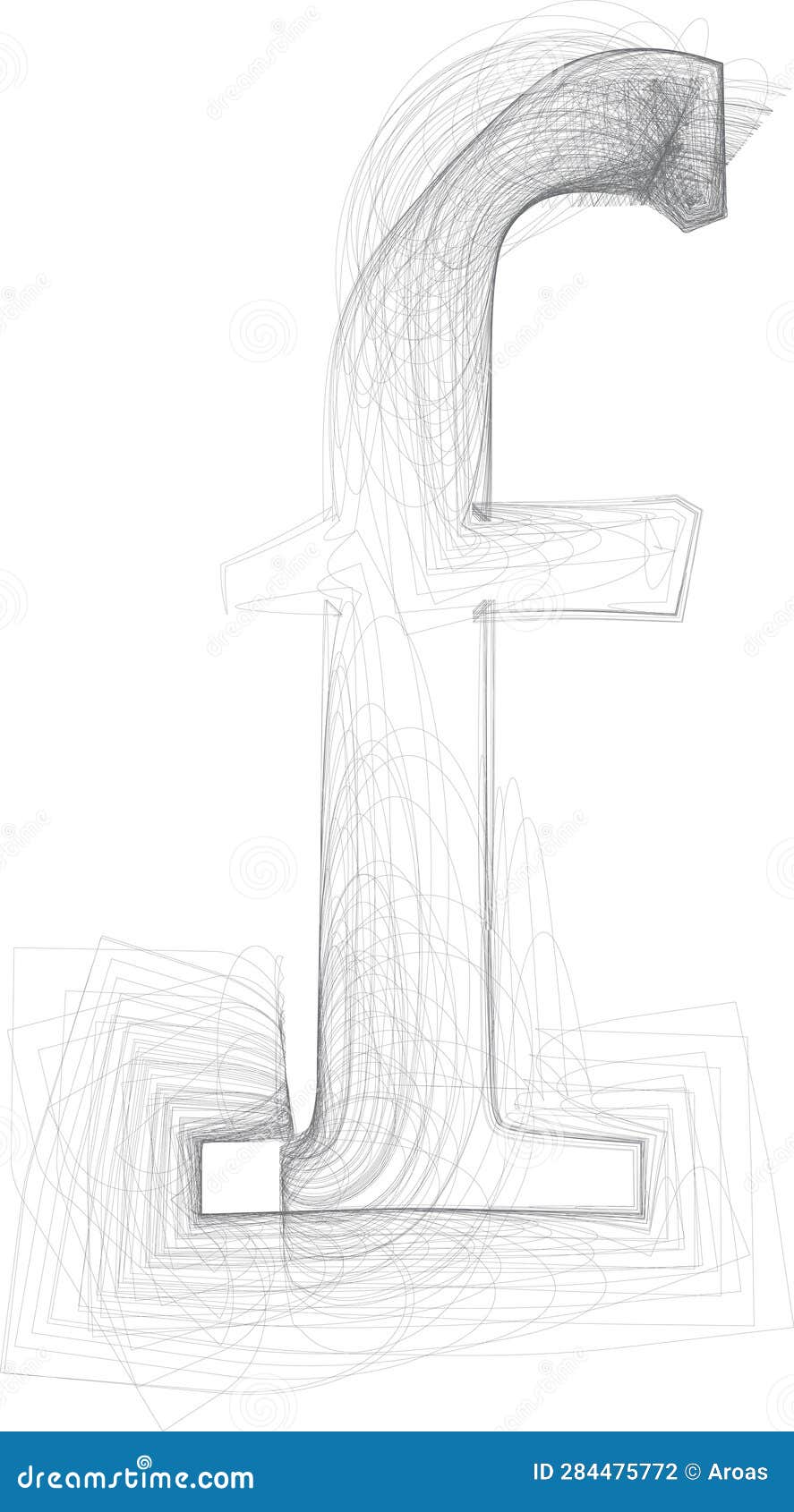 Doodle Digital Drawn Sketch Letter F Stock Vector - Illustration of ...