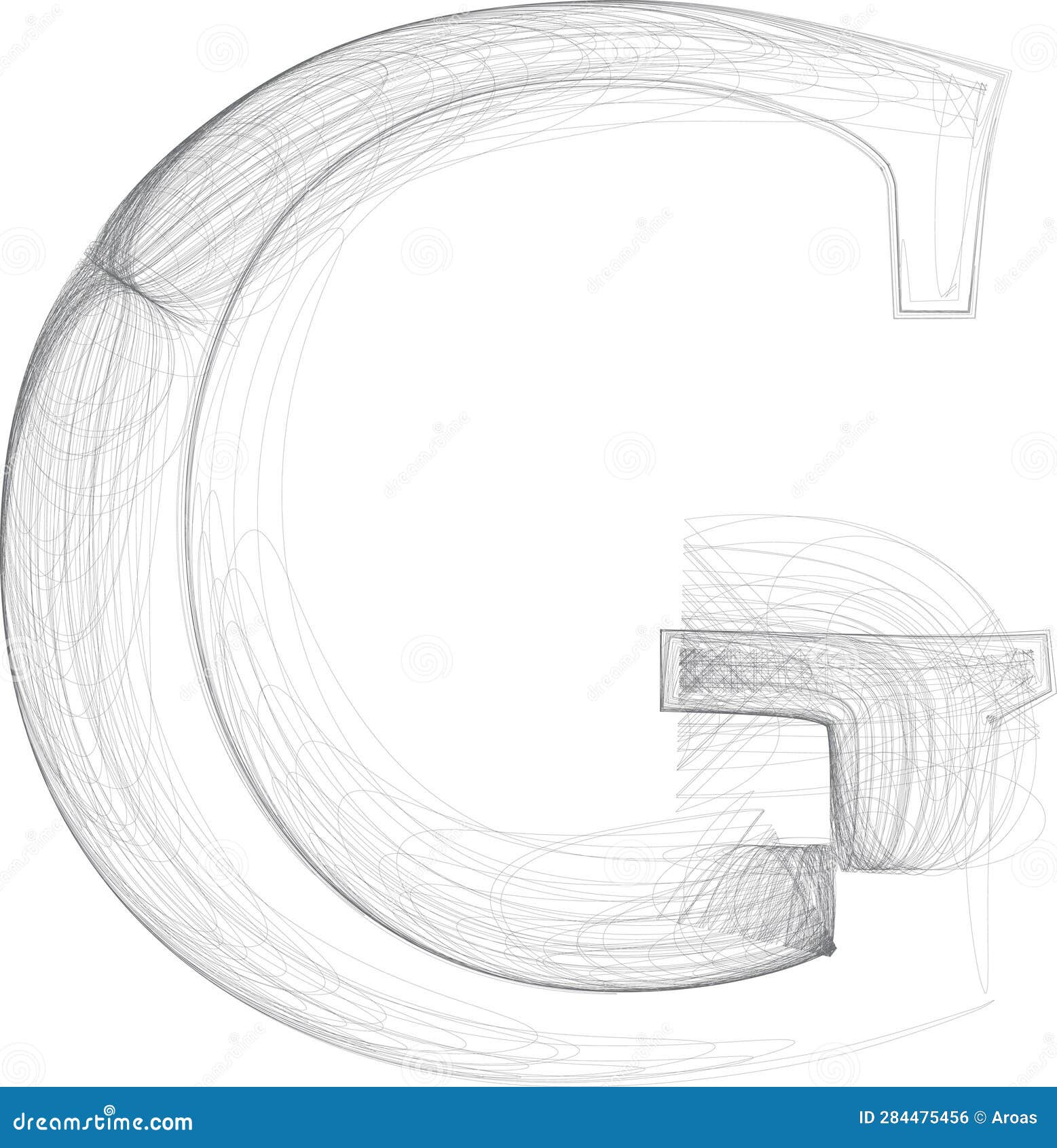 Doodle Digital Drawn Sketch LETTER G Stock Vector - Illustration of ...