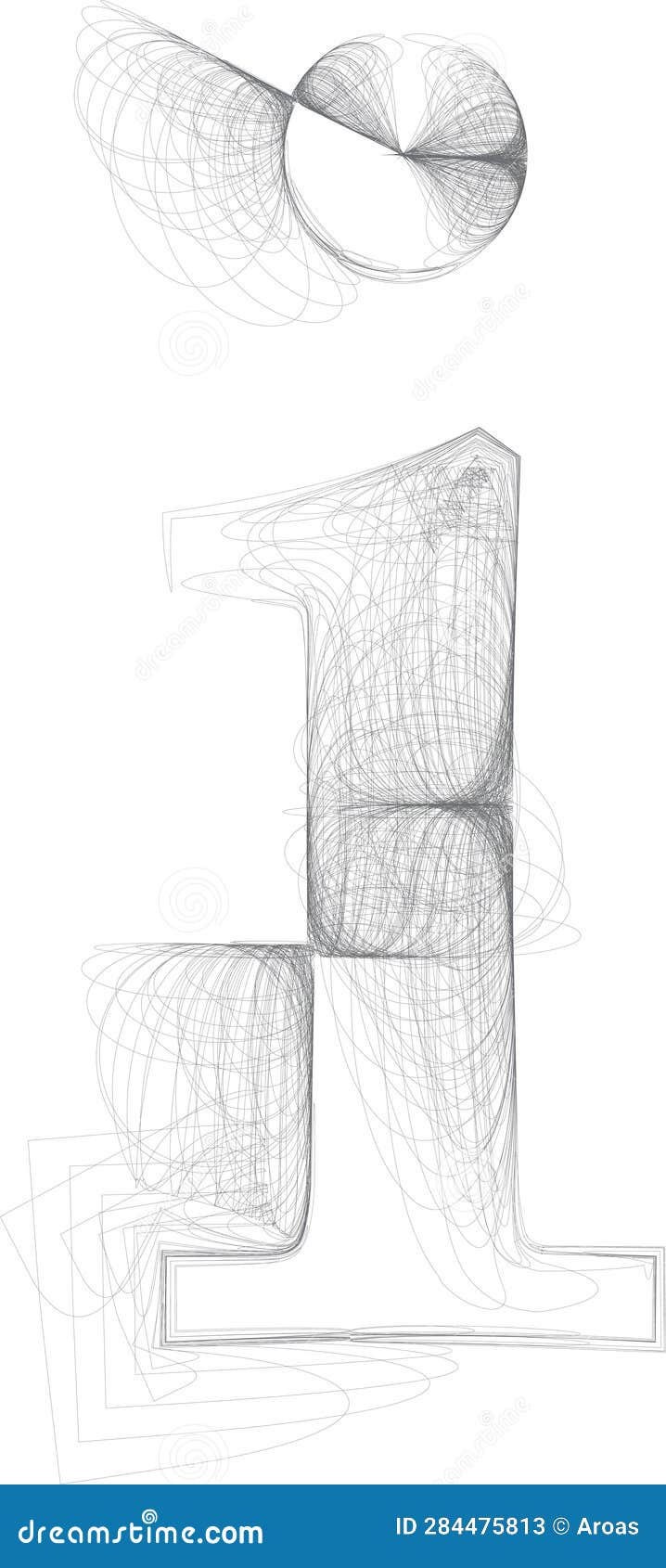Doodle Digital Drawn Sketch Letter I Stock Vector - Illustration of ...