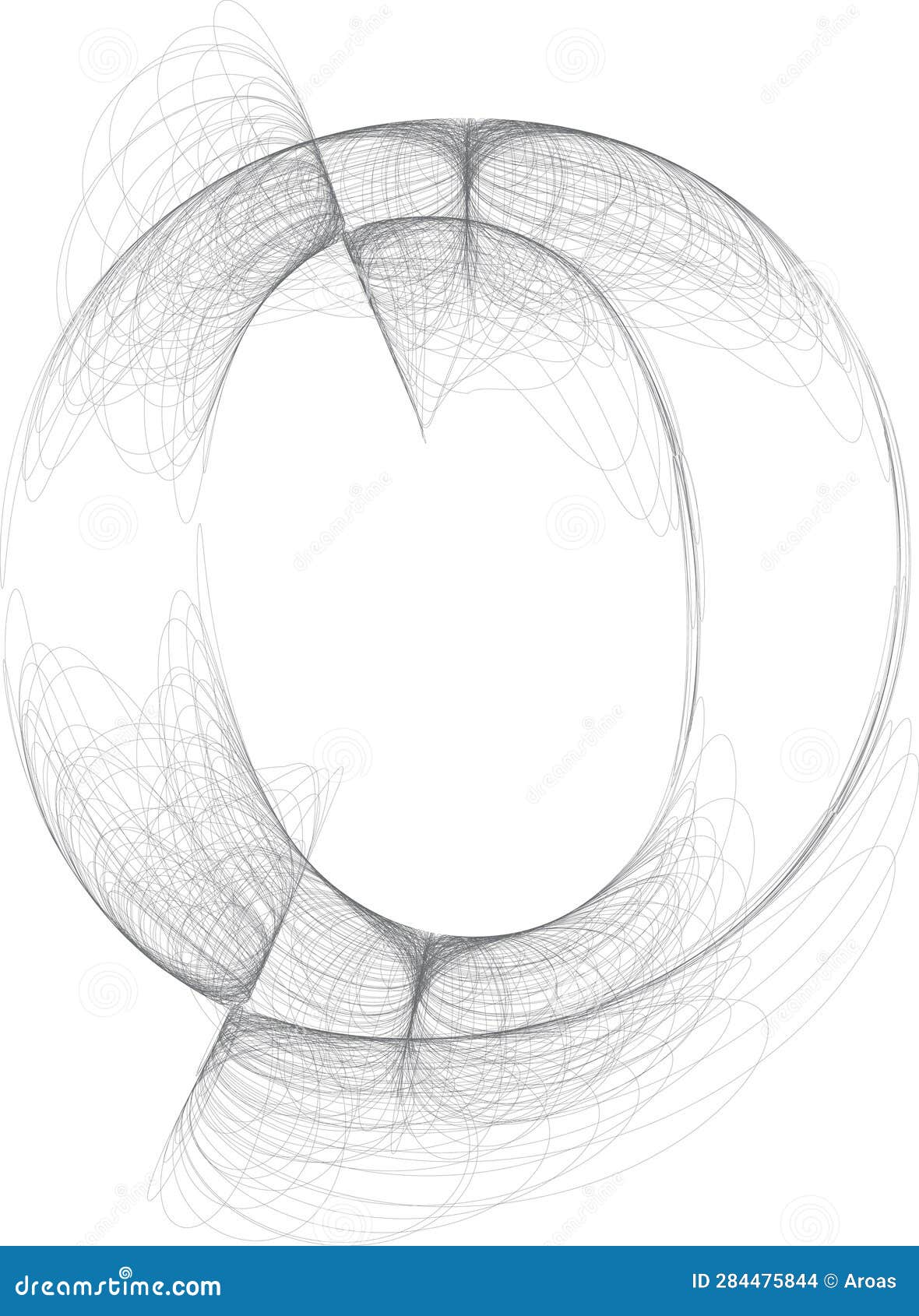 Doodle Digital Drawn Sketch Letter O Stock Vector - Illustration of ...