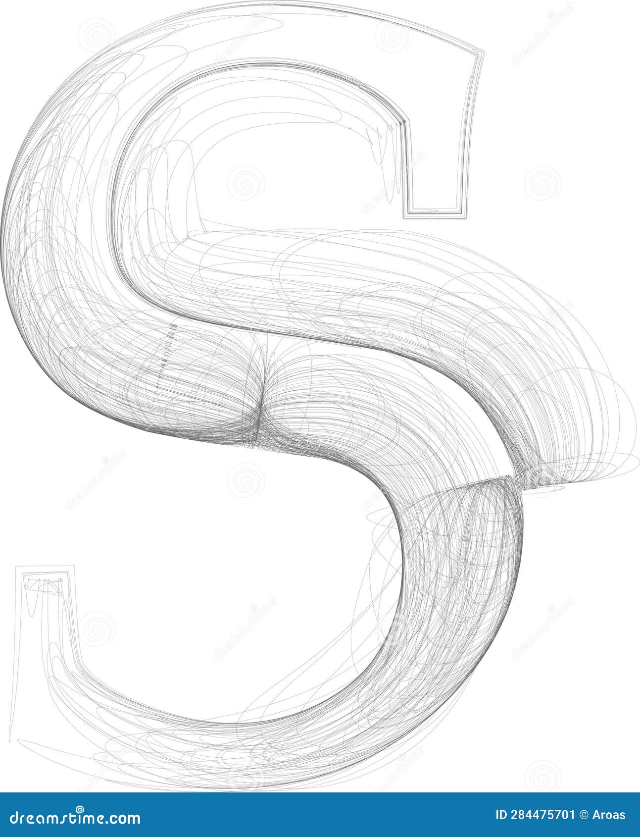 Doodle Digital Drawn Sketch LETTER S Stock Vector - Illustration of ...