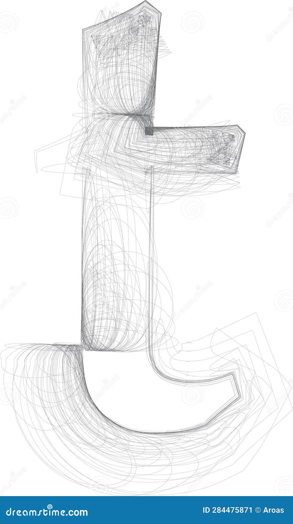 Doodle Digital Drawn Sketch Letter T Stock Vector - Illustration of ...