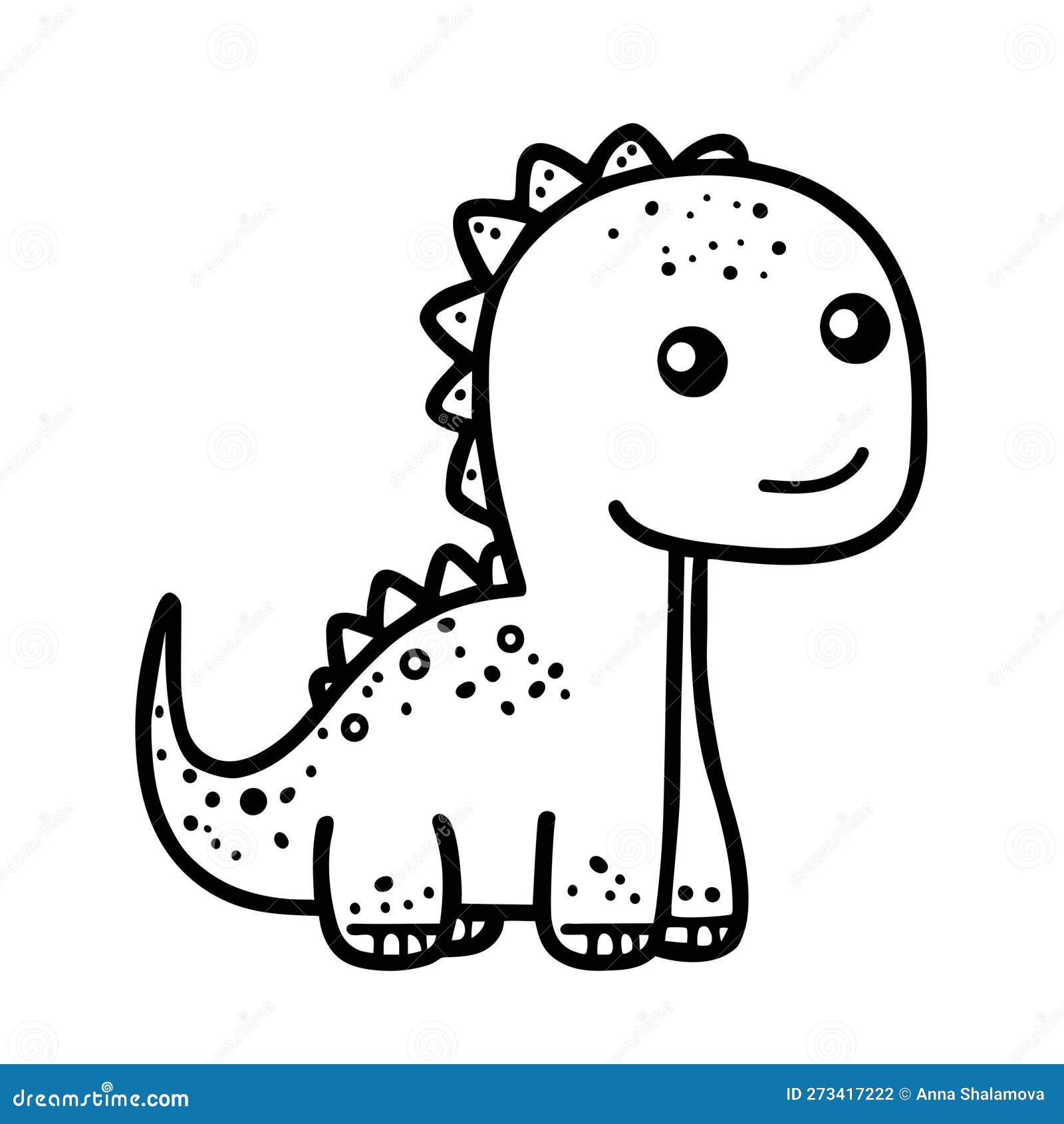 Doodle Dinosaur Hand Drawn Illustration Stock Vector - Illustration of ...