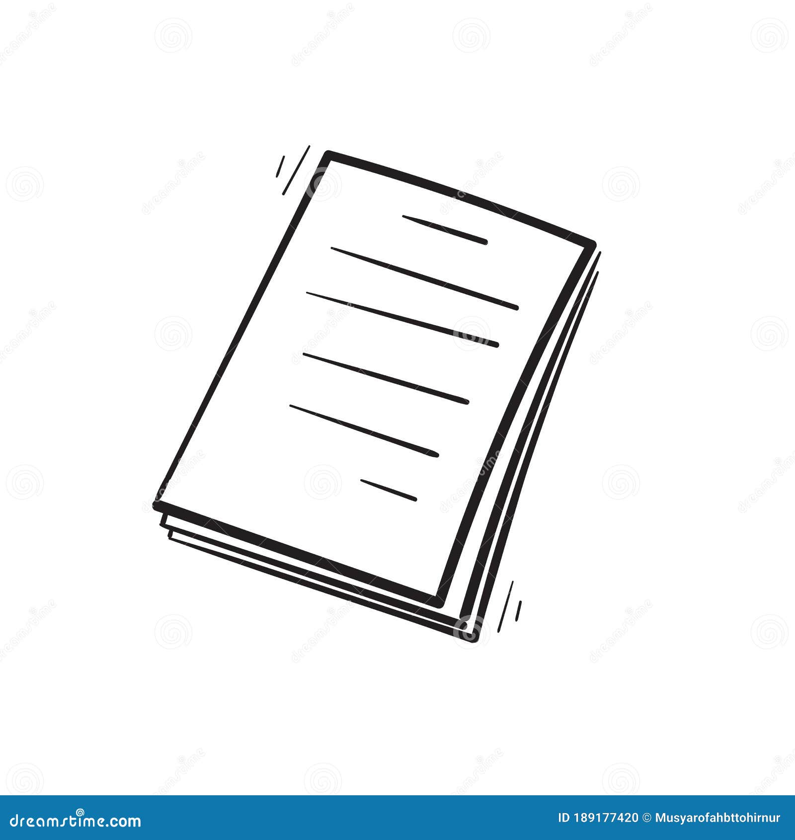 Doodle Document Paper with Hand Drawn Style Vector Stock Vector ...