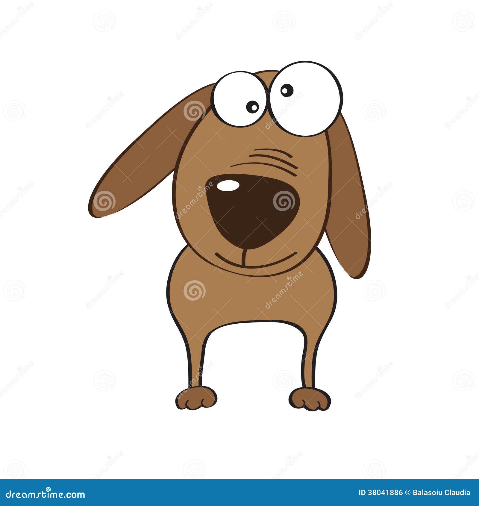 Doodle dog cartoon stock vector. Illustration of showing - 38041886