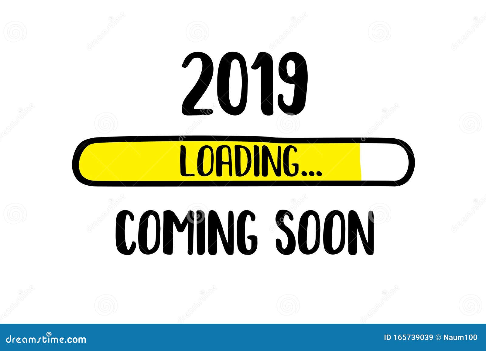 Doodle Download Bar,2019 Coming Soon Loading Text Stock Vector ...