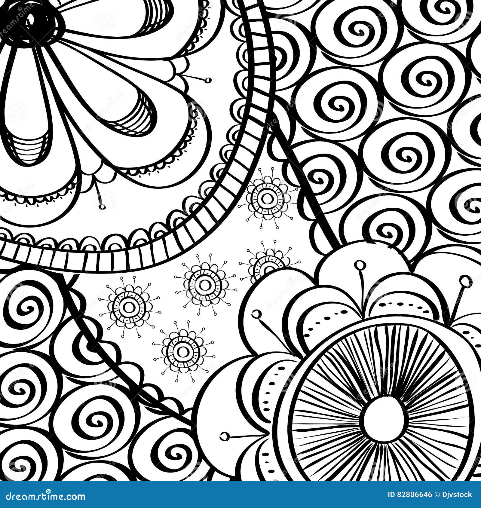 Doodle draw background stock illustration. Illustration of drawn - 82806646