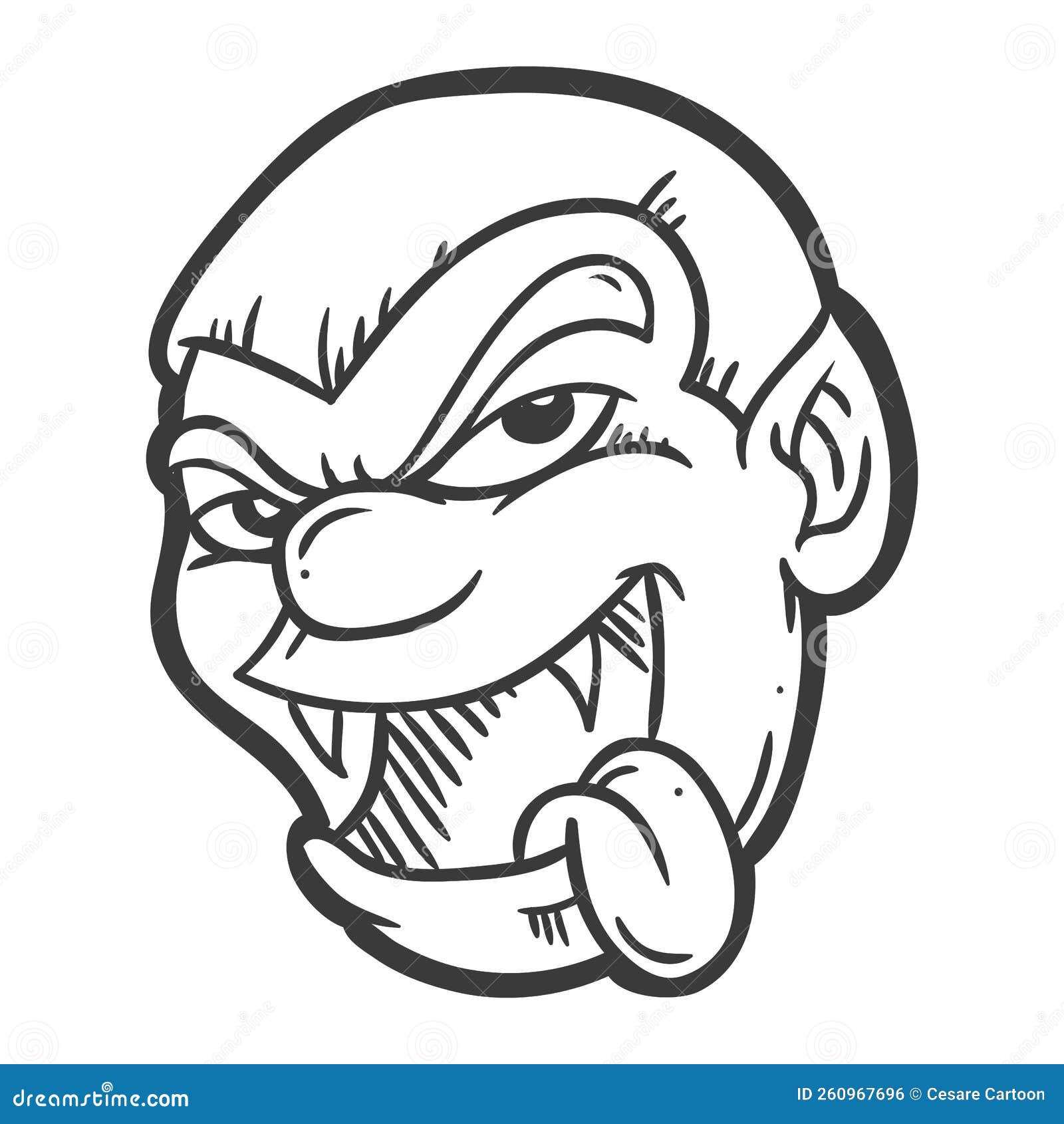 Doodle draw vampire stock vector. Illustration of halloween - 260967696