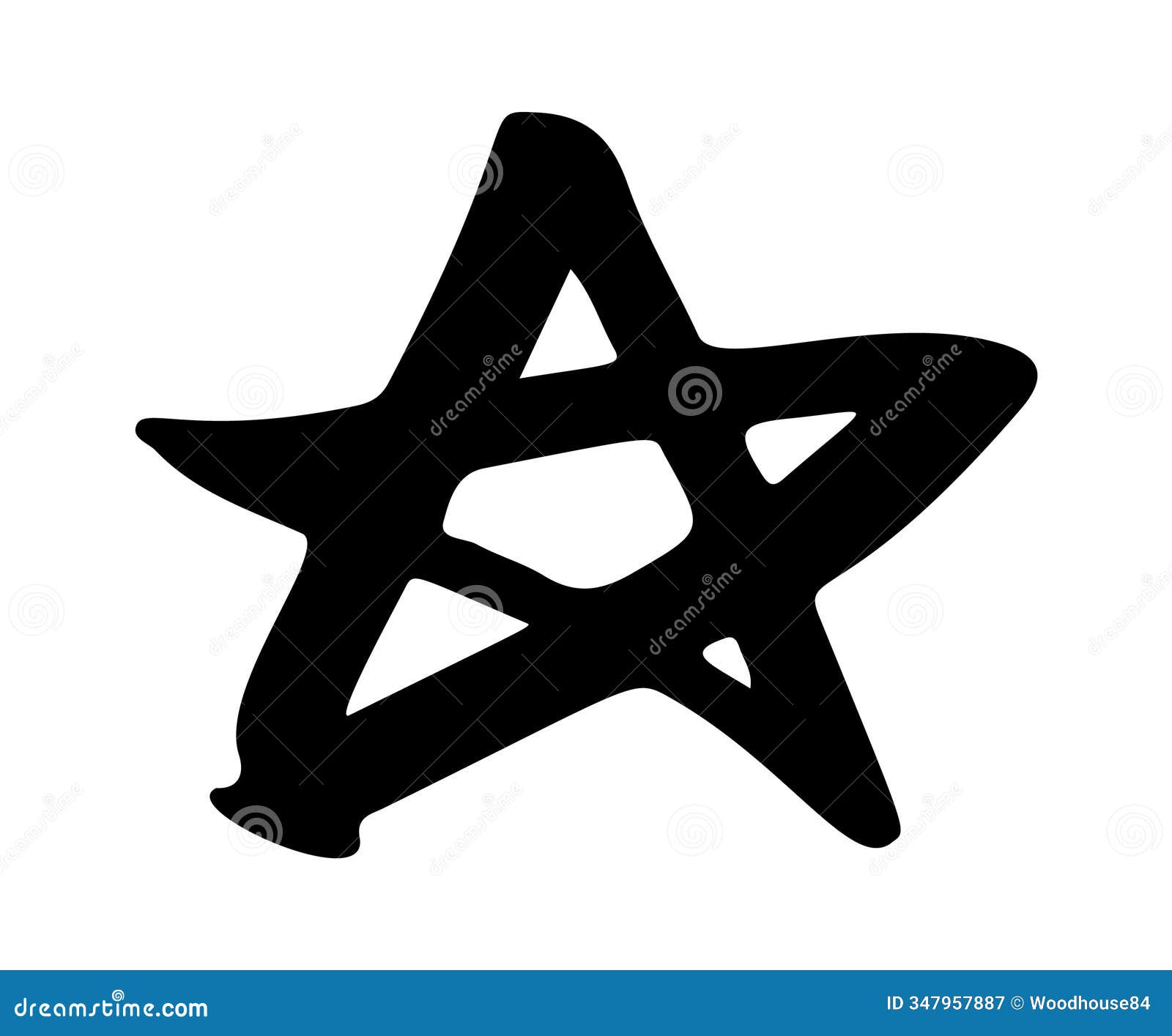 Doodle Drawing Star Scribble Sign Stock Illustration - Illustration of ...