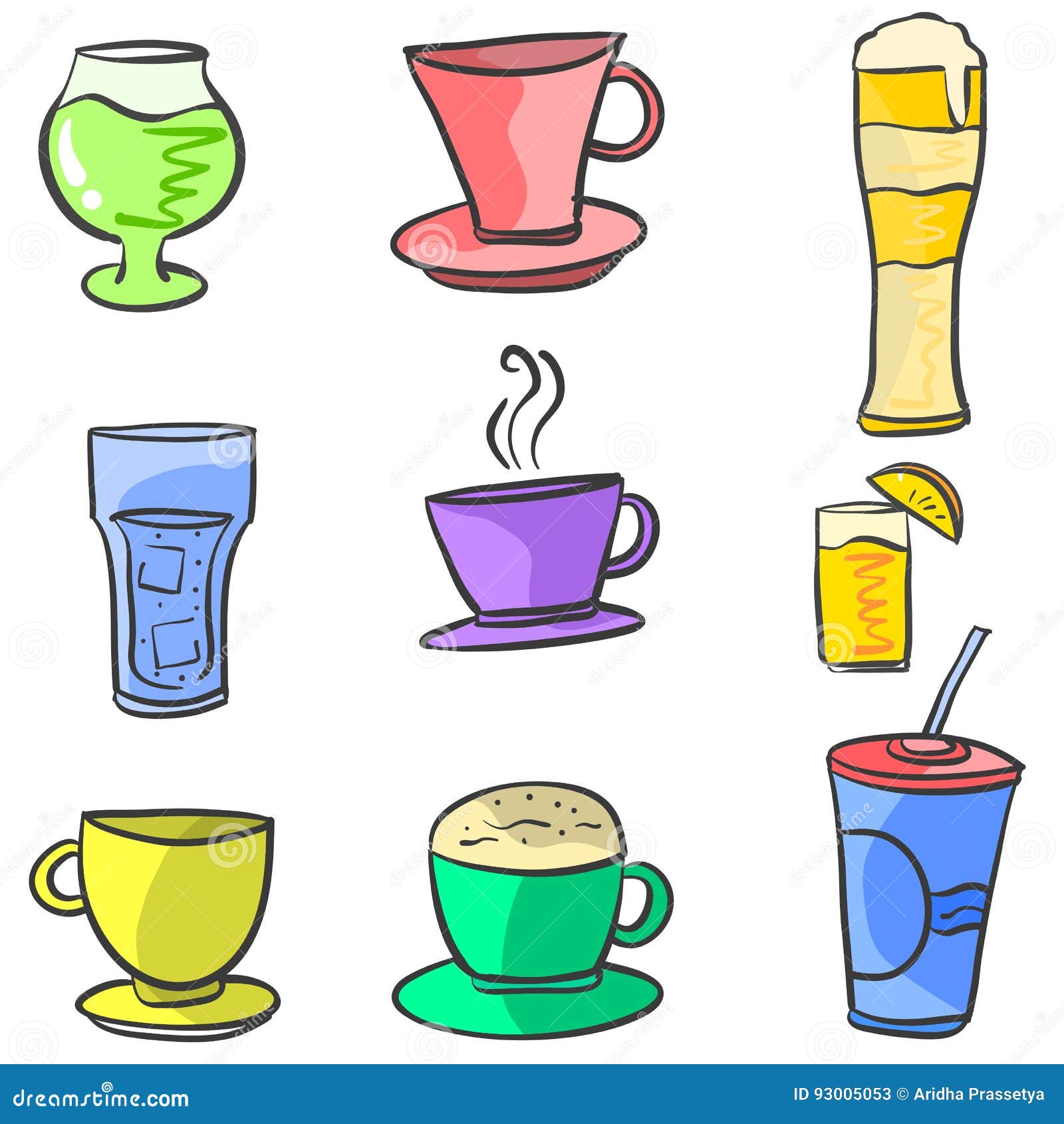 Doodle of Drink Various Set Stock Vector - Illustration of liquor ...