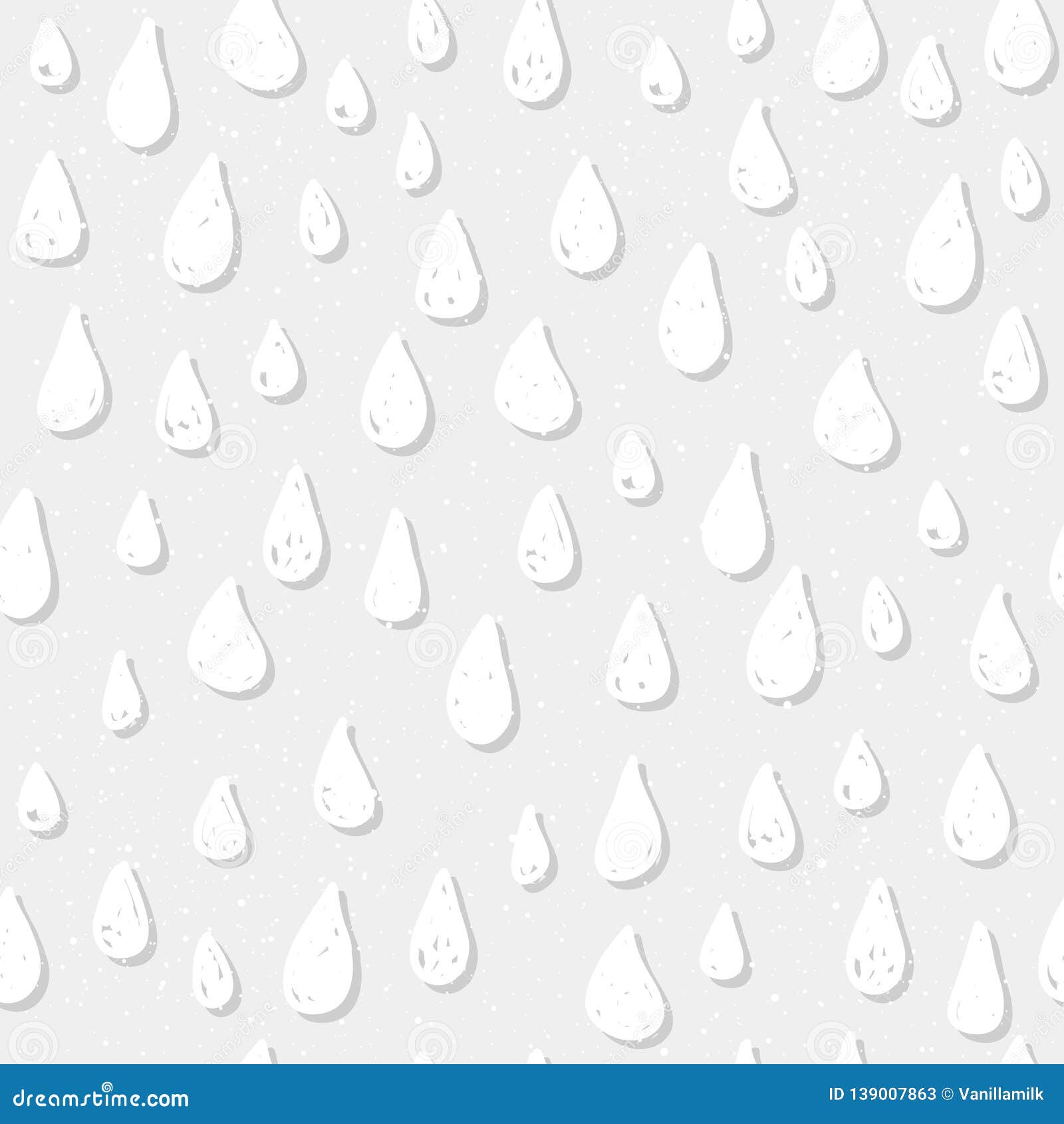 Doodle Drop Seamless Pattern Background. Abstract Drop Pattern for Card ...